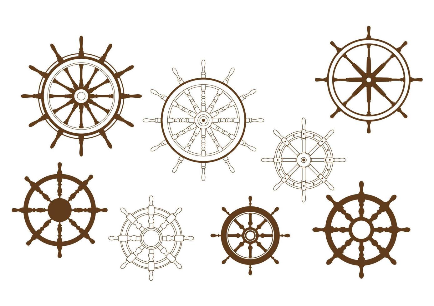 Steering wheels set 11215491 Vector Art at Vecteezy