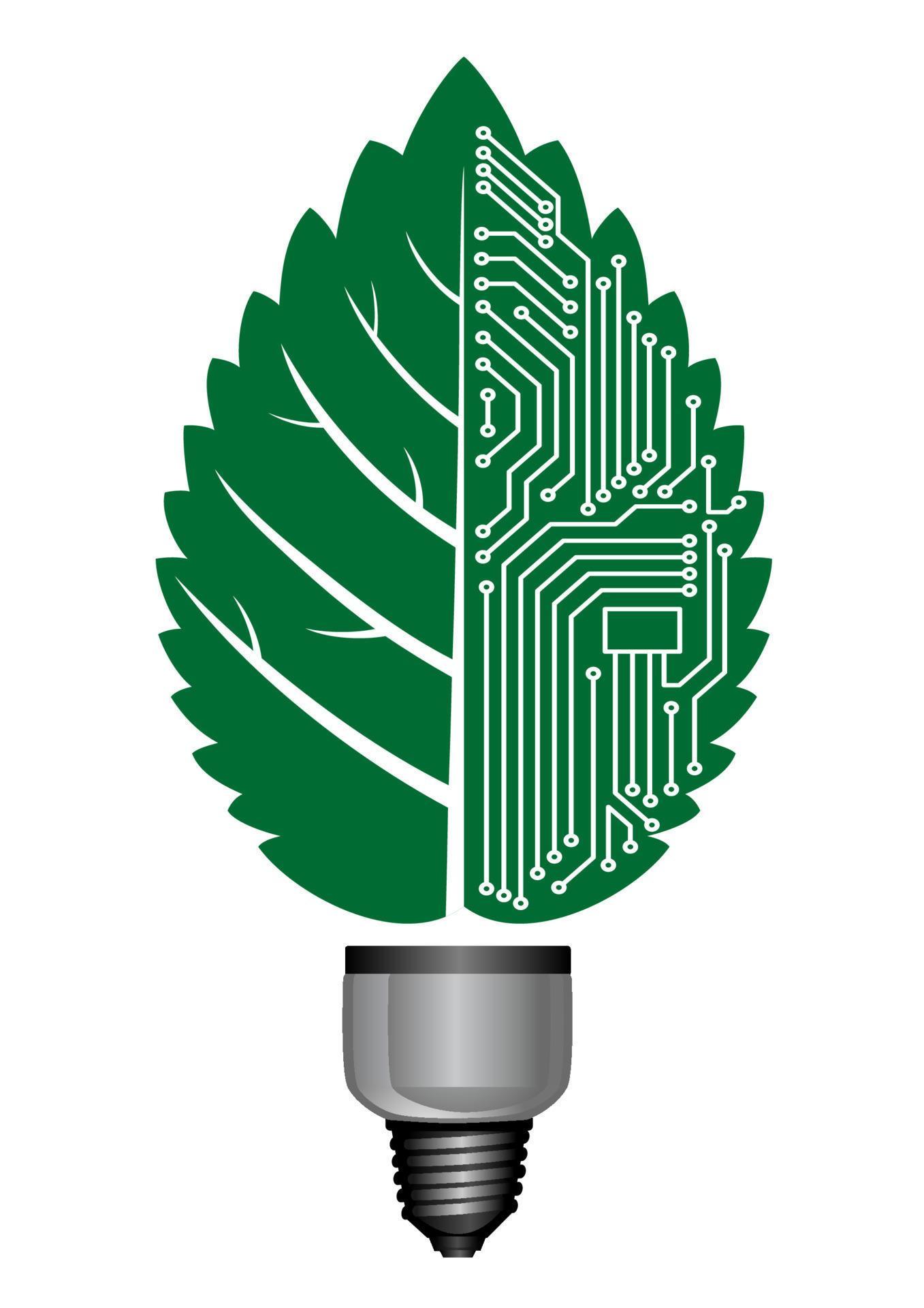 Light bulb with computer elements 11215597 Vector Art at Vecteezy