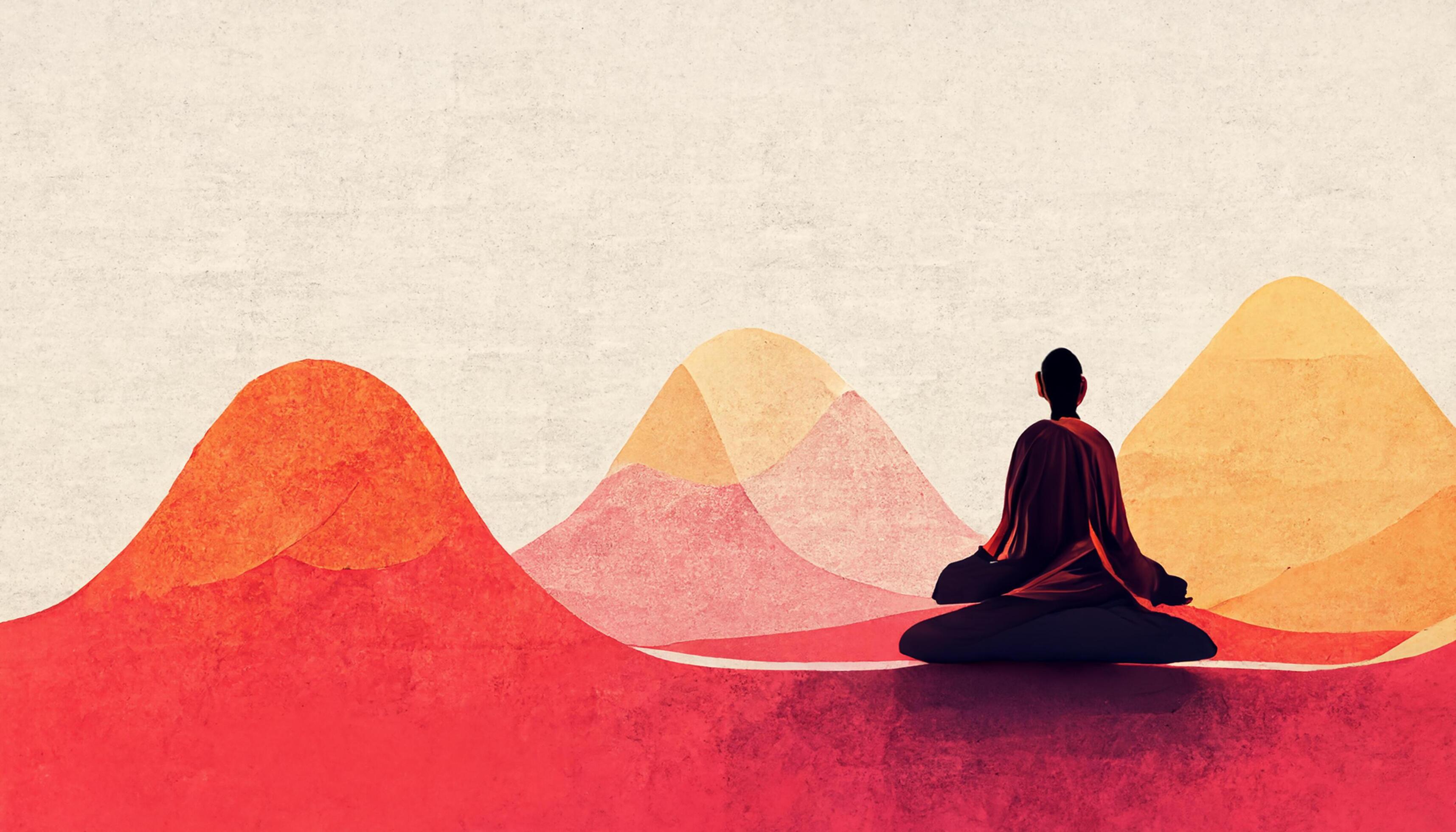 Abstract digital art meditation enlightenment background, illustration ... Abstract digital art meditation enlightenment background, illustration ...