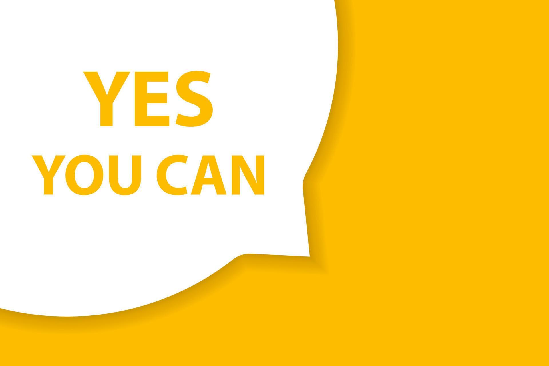 Yes you can speech bubble banner vector with copy space for business, marketing, flyers, banners ...