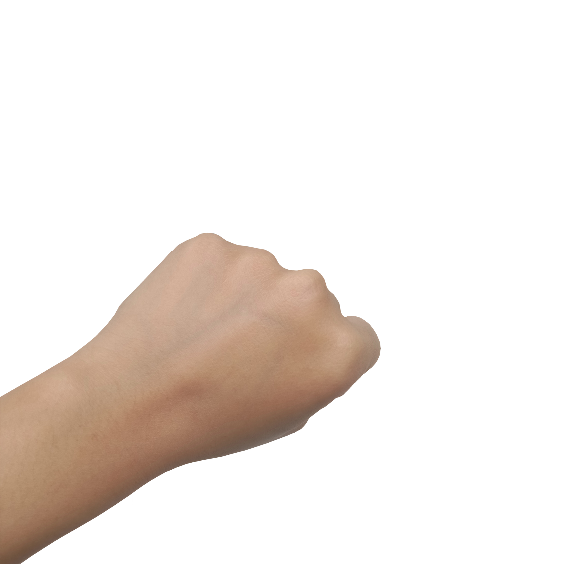 Close Up Asian Female Hand Show Stranglehold Arm And Hand Isolated On