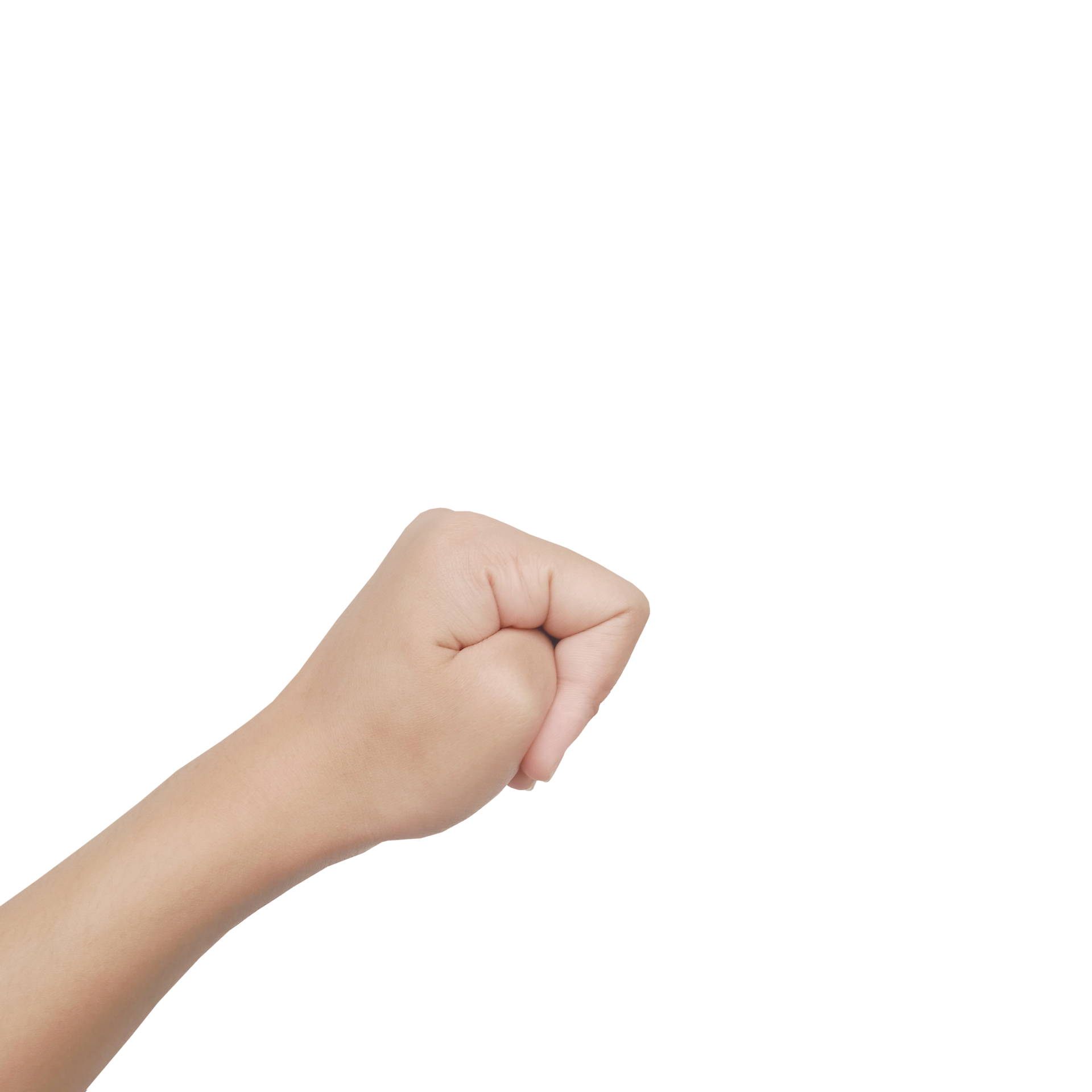 Close up Asian female hand show stranglehold, arm and hand isolated on ... Close up Asian female hand show stranglehold, arm and hand isolated on ...