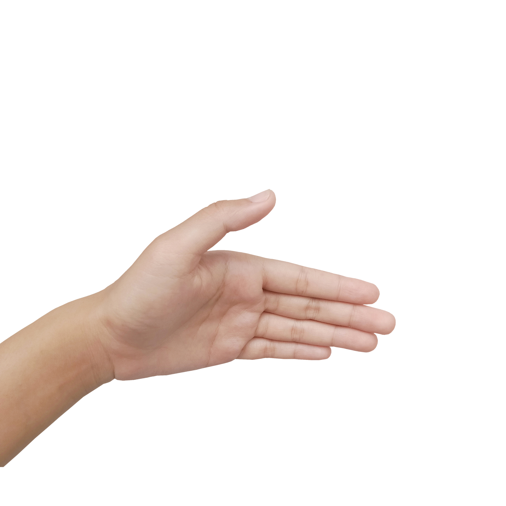 Close up Asian female hand show Number Five finger, palm hand in front ... Close up Asian female hand show Number Five finger, palm hand in front ...