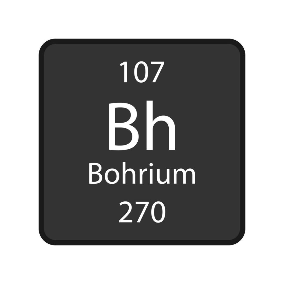 Bohrium symbol. Chemical element of the periodic table. Vector illustration. 11223419 Vector Art ...