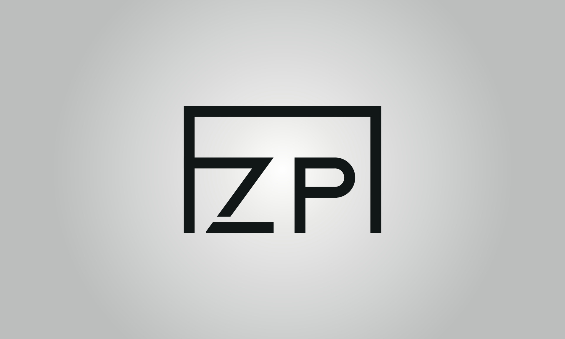 diseño del logotipo de la letra zp. logotipo de zp con forma cuadrada en colores negros vector ...
