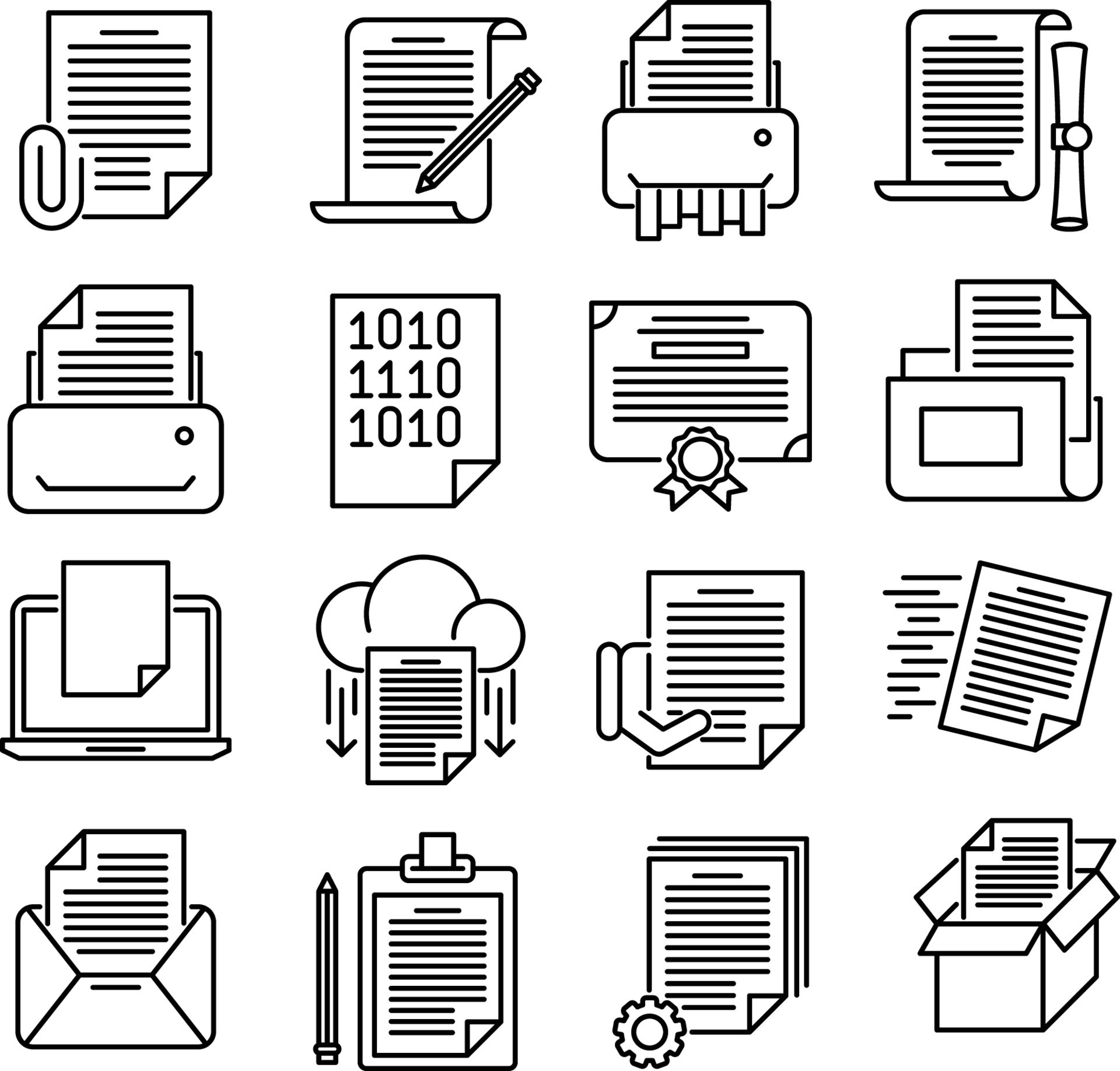 Document icons set 11225582 Vector Art at Vecteezy Document icons set 11225582 Vector Art at Vecteezy