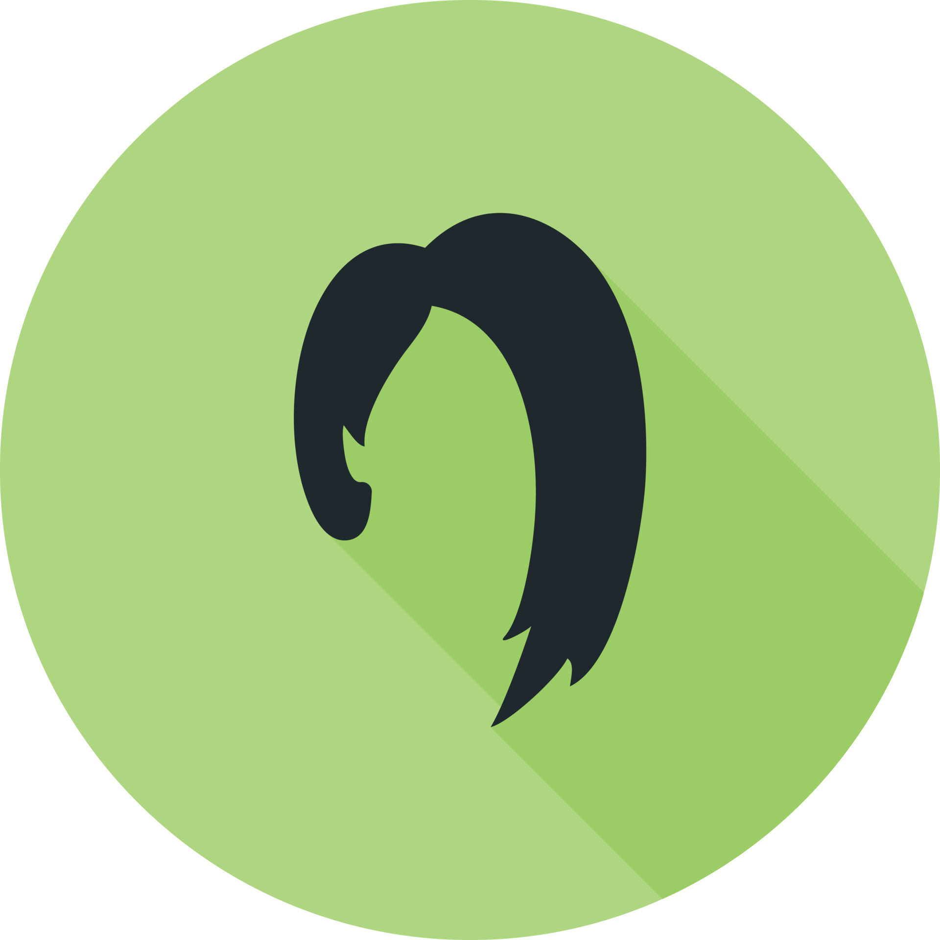 Long Hair Flat Long Shadow Icon 11226807 Vector Art at Vecteezy