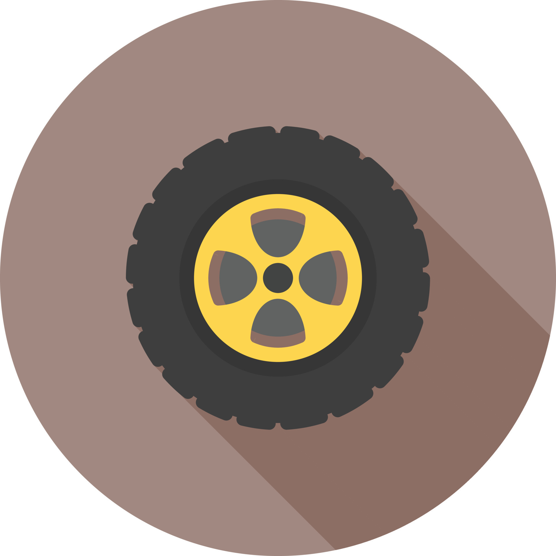 Tyre III Flat Long Shadow Icon 11226820 Vector Art at Vecteezy