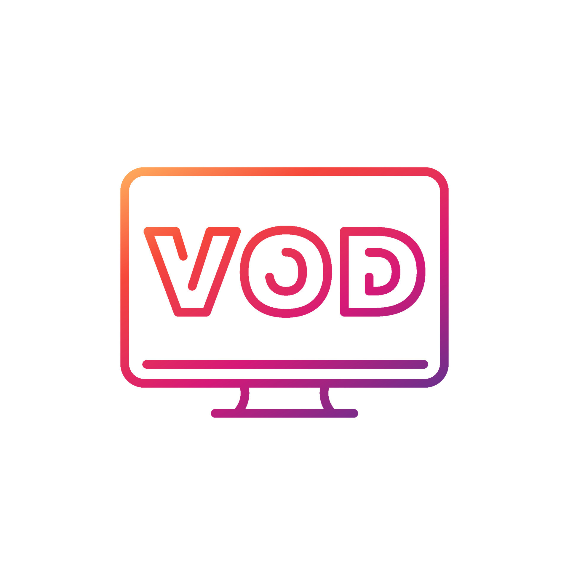 VOD line icon, video on demand 11231521 Vector Art at Vecteezy