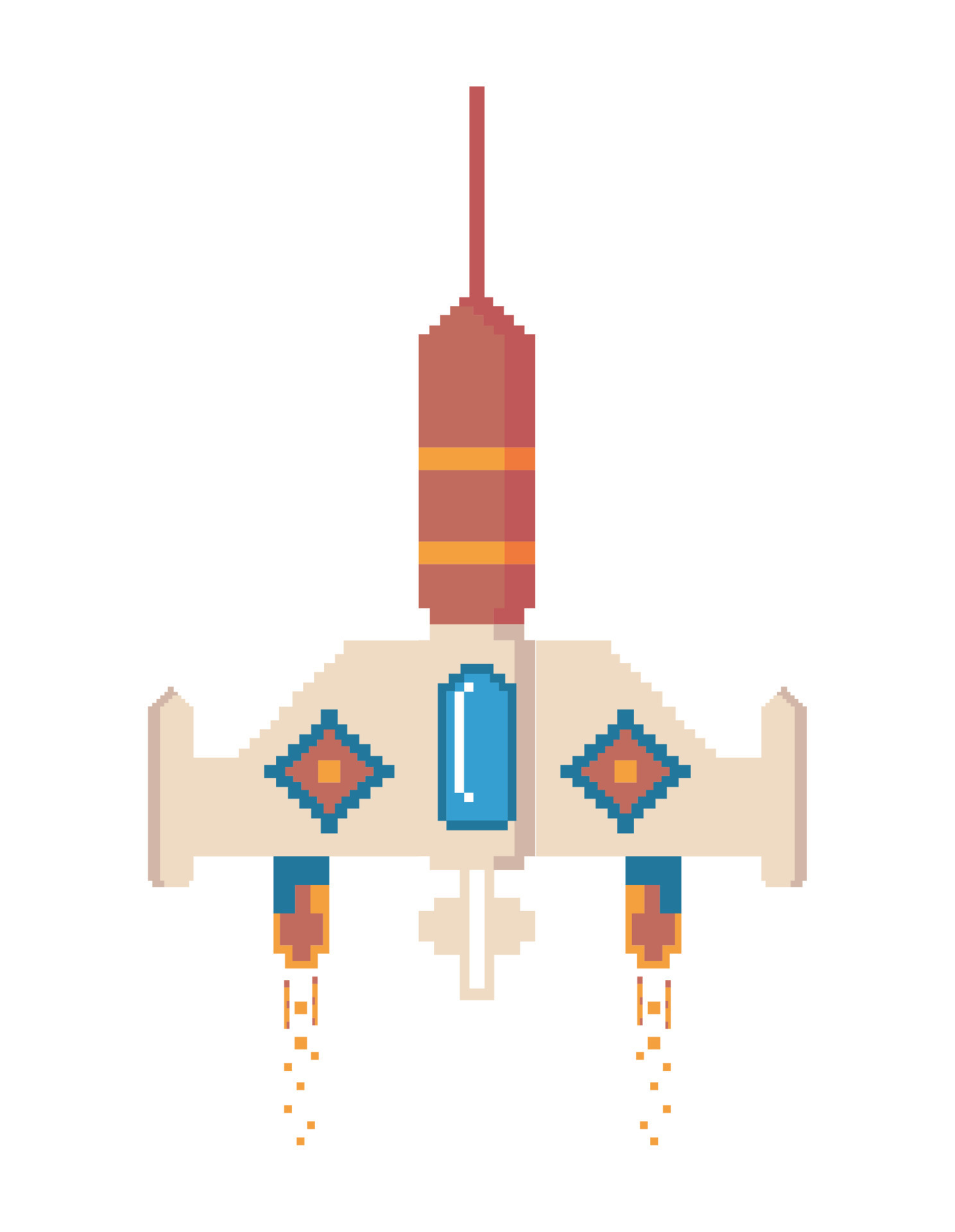 Retro Spaceship Vector Art, Icons, and Graphics for Free Download