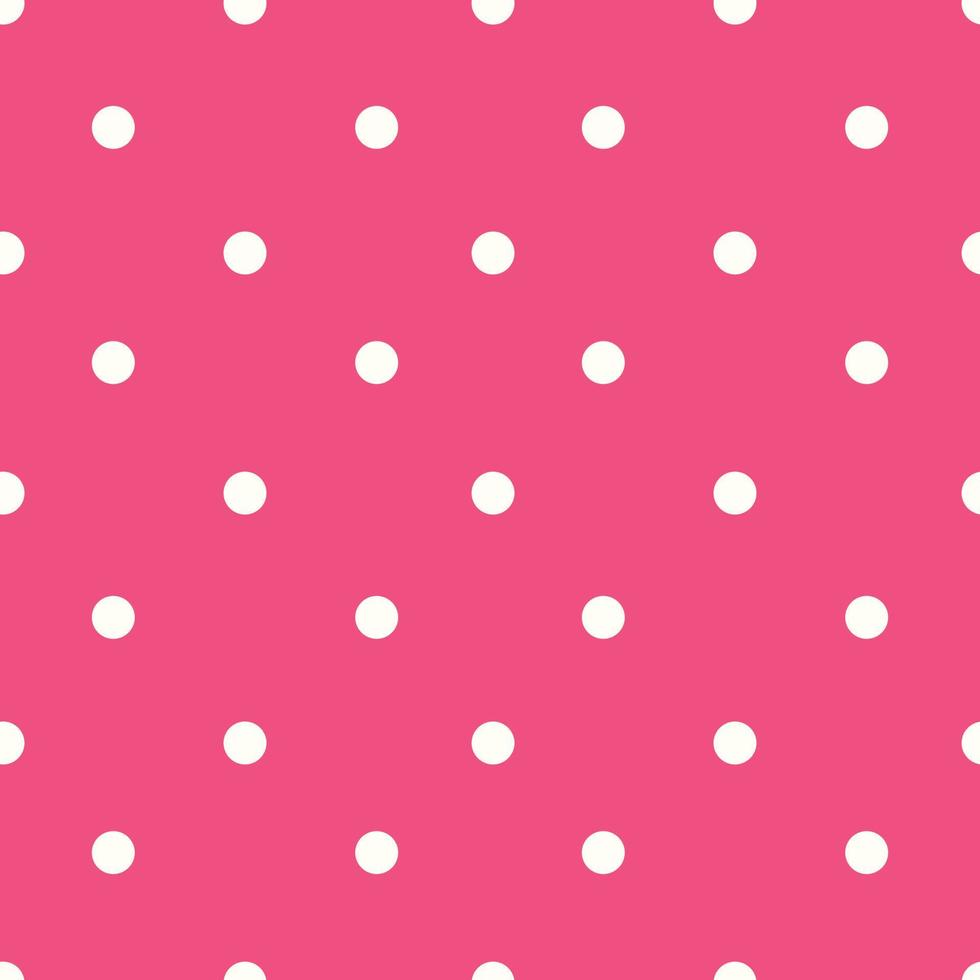 Polka Dot Pattern On Pink Background Seamless Polka Dot Vector For Packaging Or Fabric Print