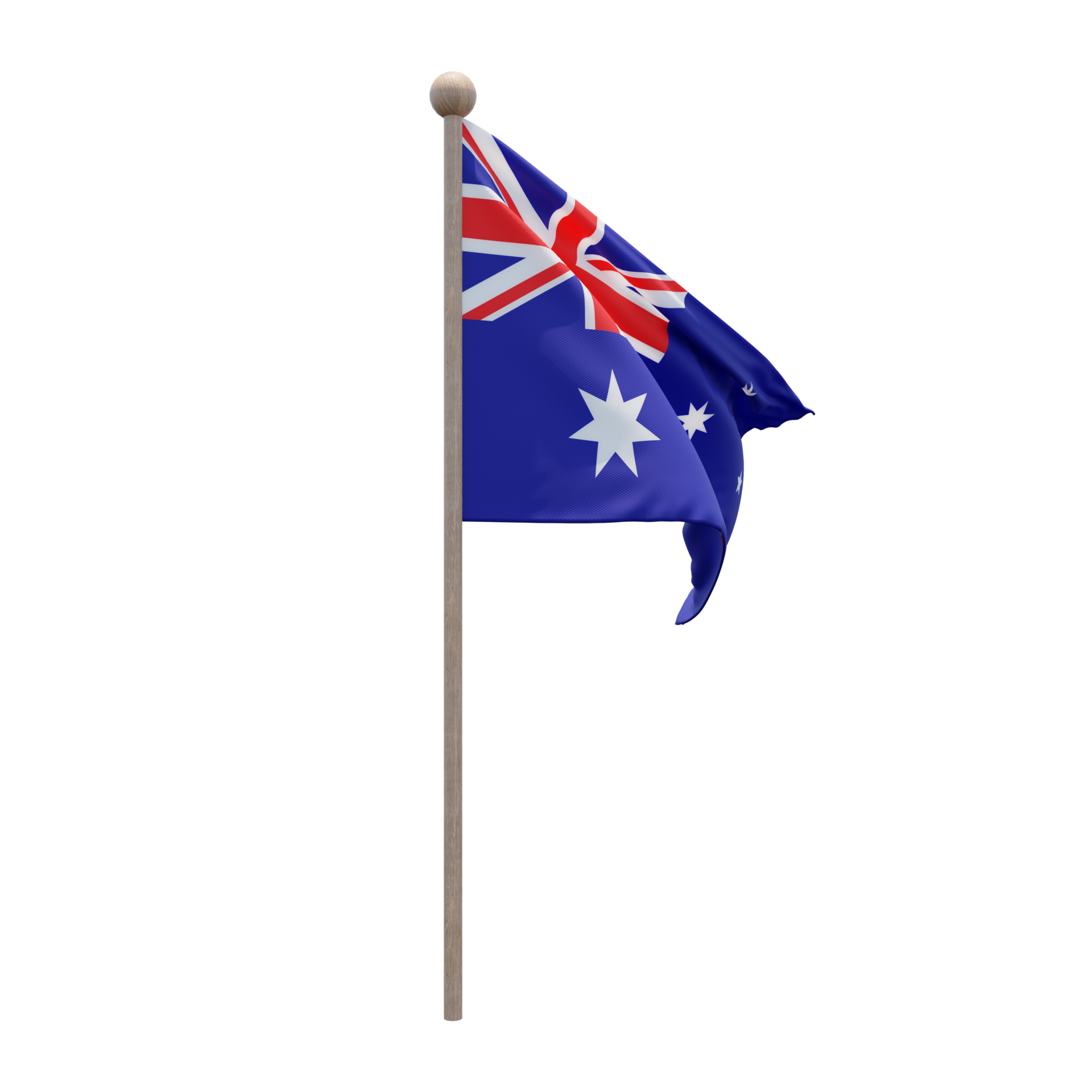 Australia 3d illustration flag on pole. Wood flagpole 11235128 PNG Australia 3d illustration flag on pole. Wood flagpole 11235128 PNG