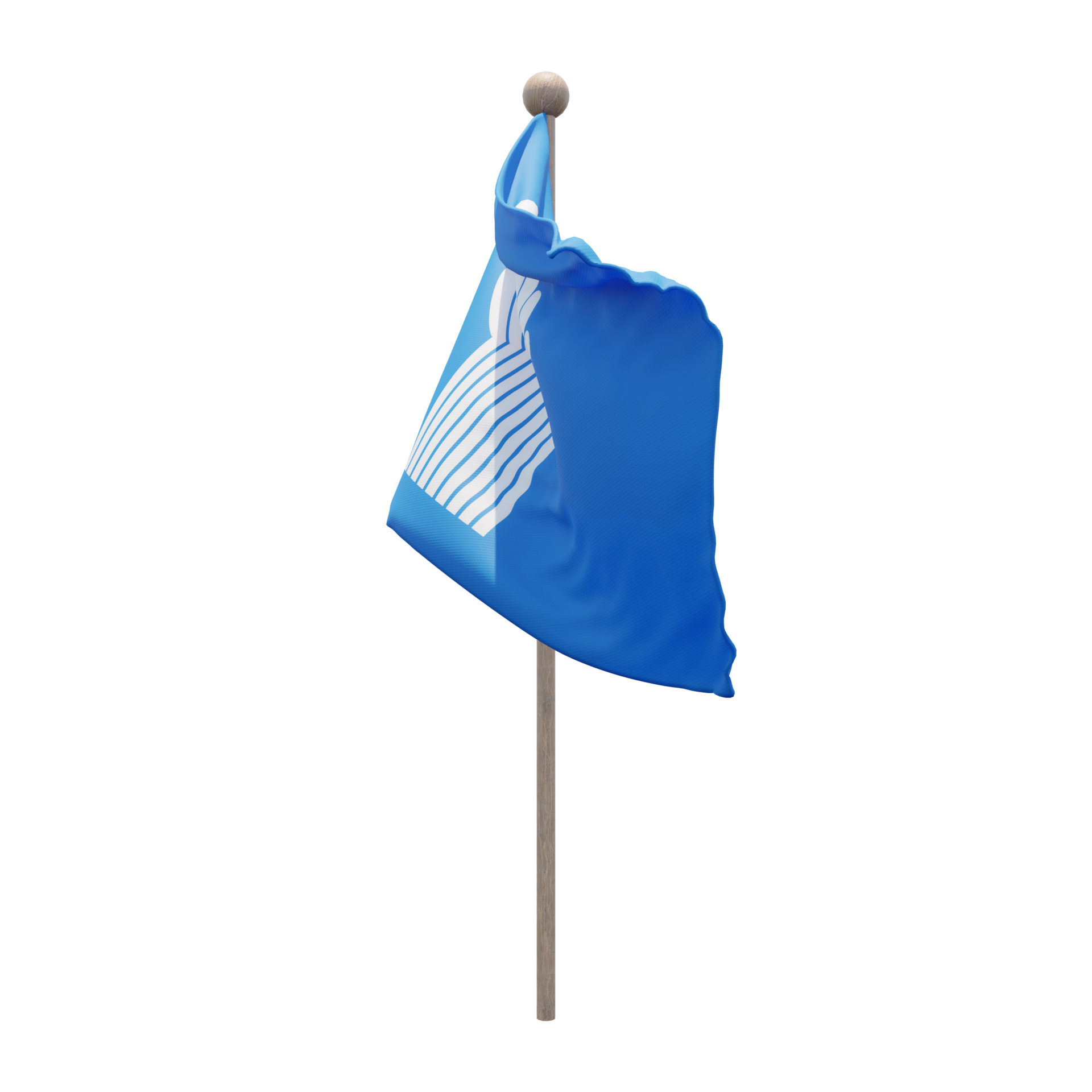 Free Commonwealth Of Independent States 3d Illustration Flag On Pole