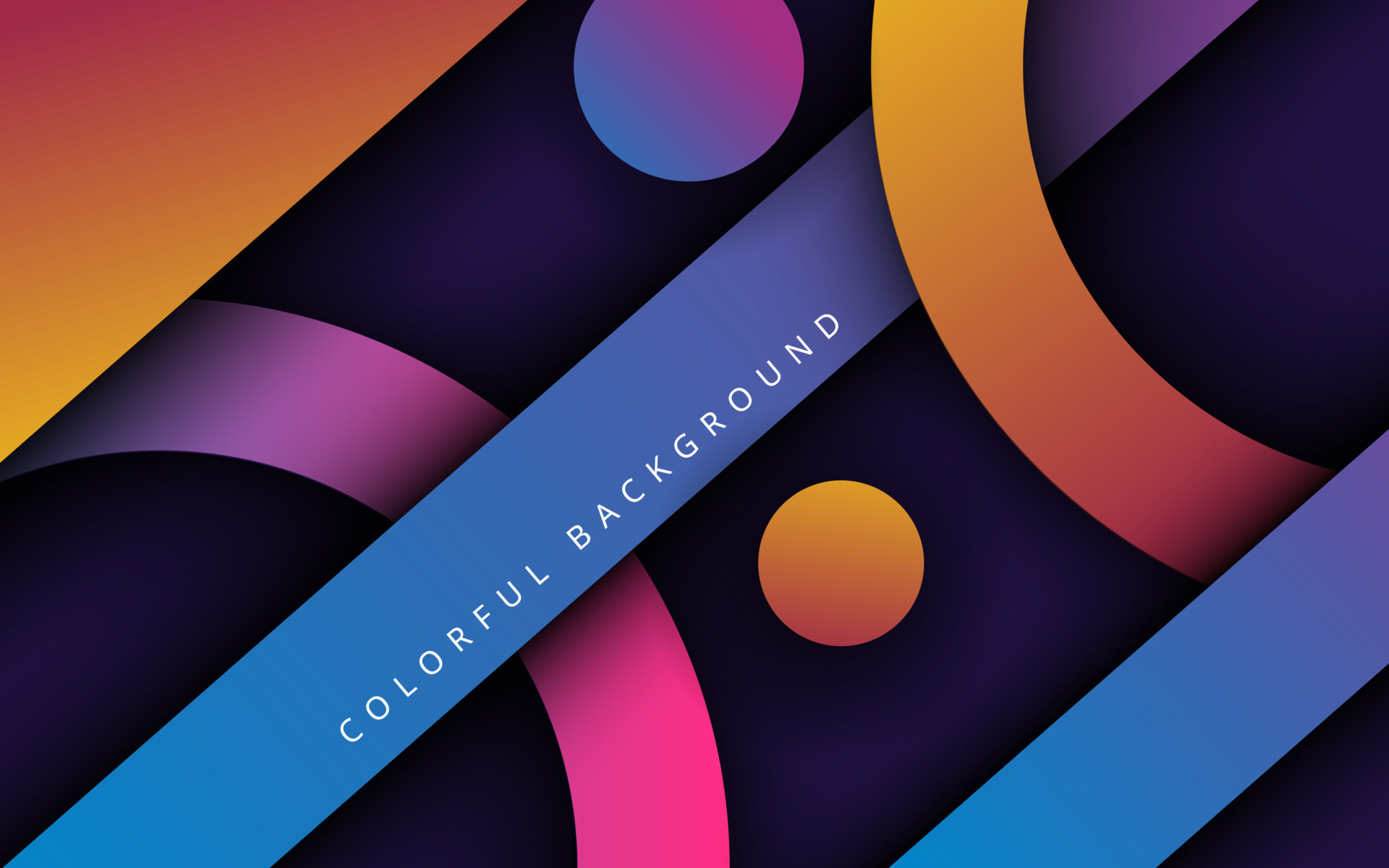 Modern Abstract Colorful Gradient Circle Shaape Overlap Layers