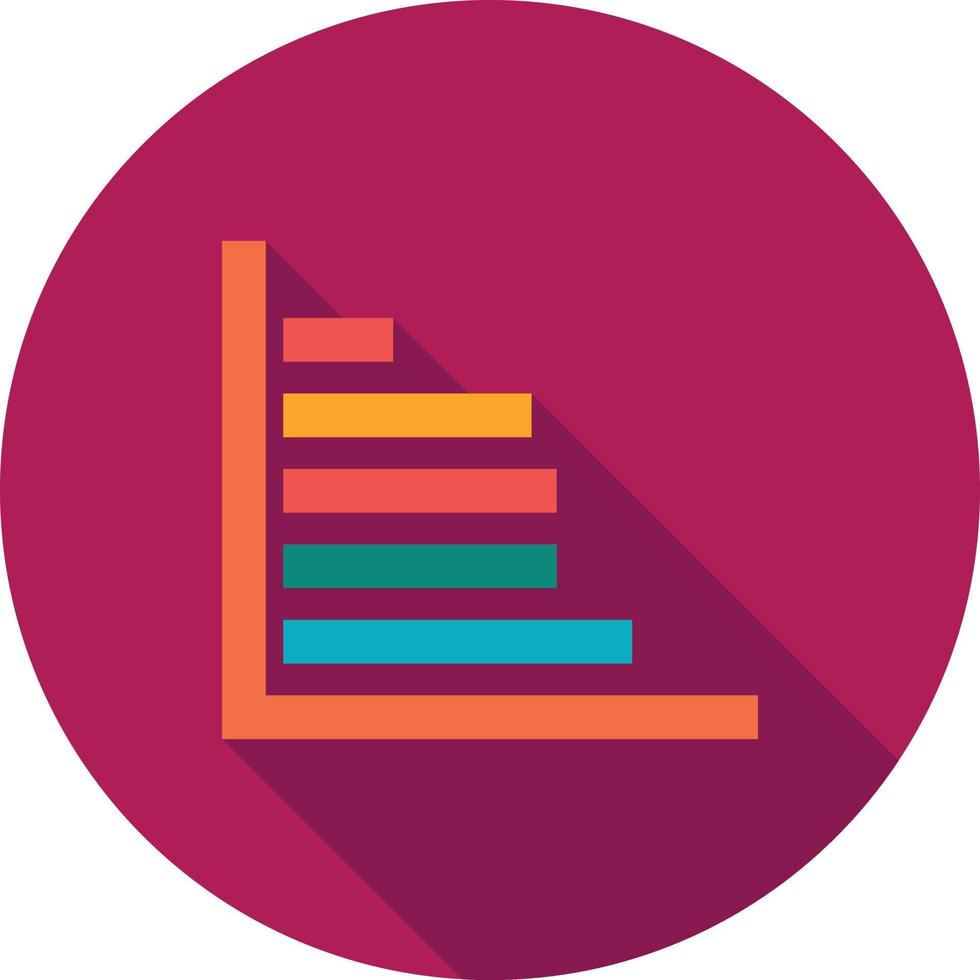 Horizontal Bar Graph Flat Long Shadow Icon 11236339 Vector Art at Vecteezy