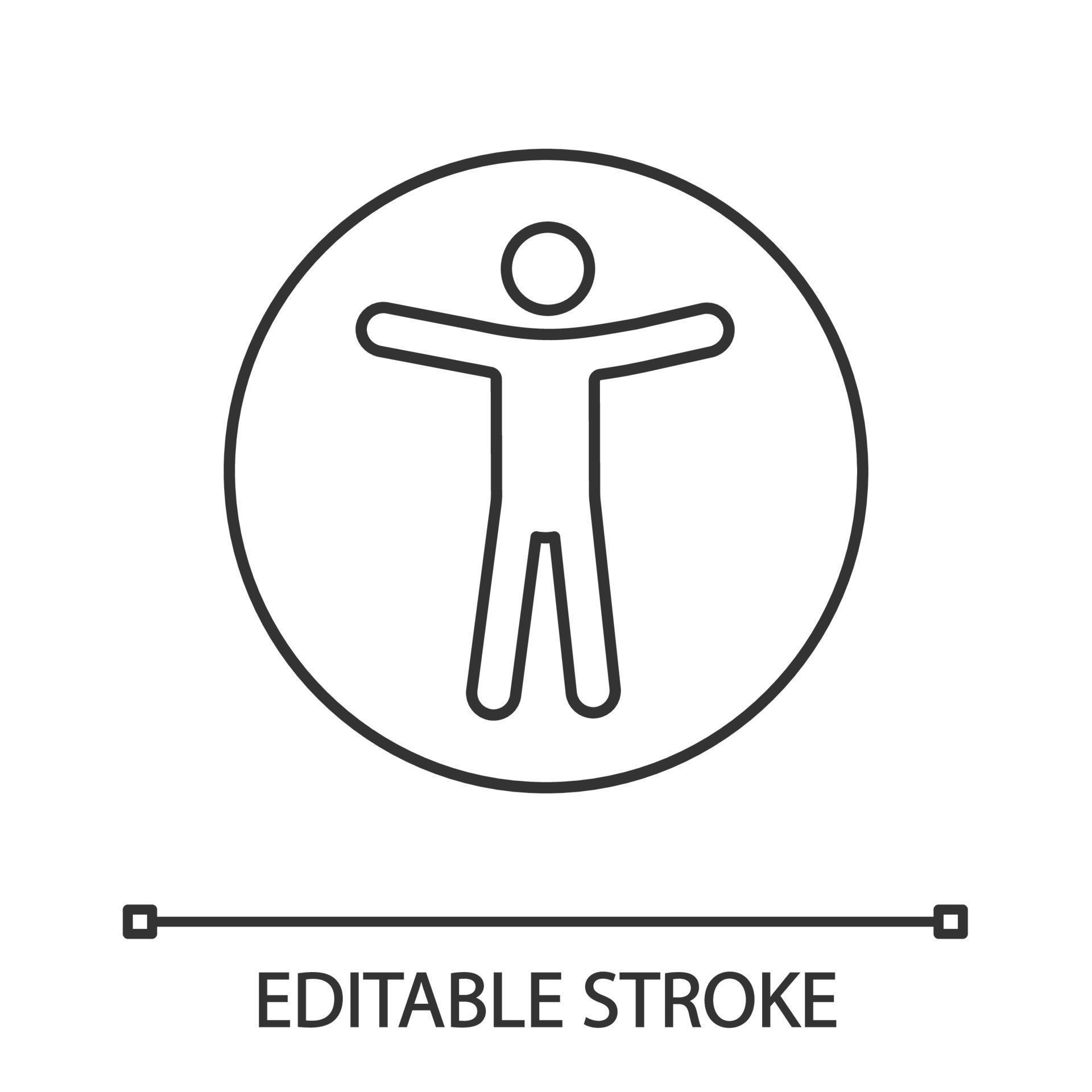 Web Accessibility Linear Icon Thin Line Illustration Universal Access