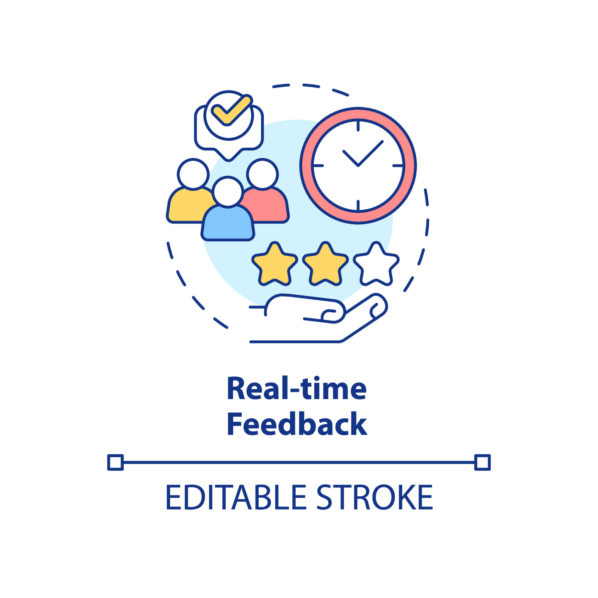 Real-time feedback concept icon. Tendency in skill development abstract ...