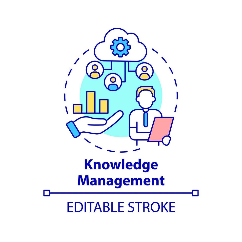 Knowledge Management Concept Icon Business Intelligence Abstract Idea Thin Line Illustration