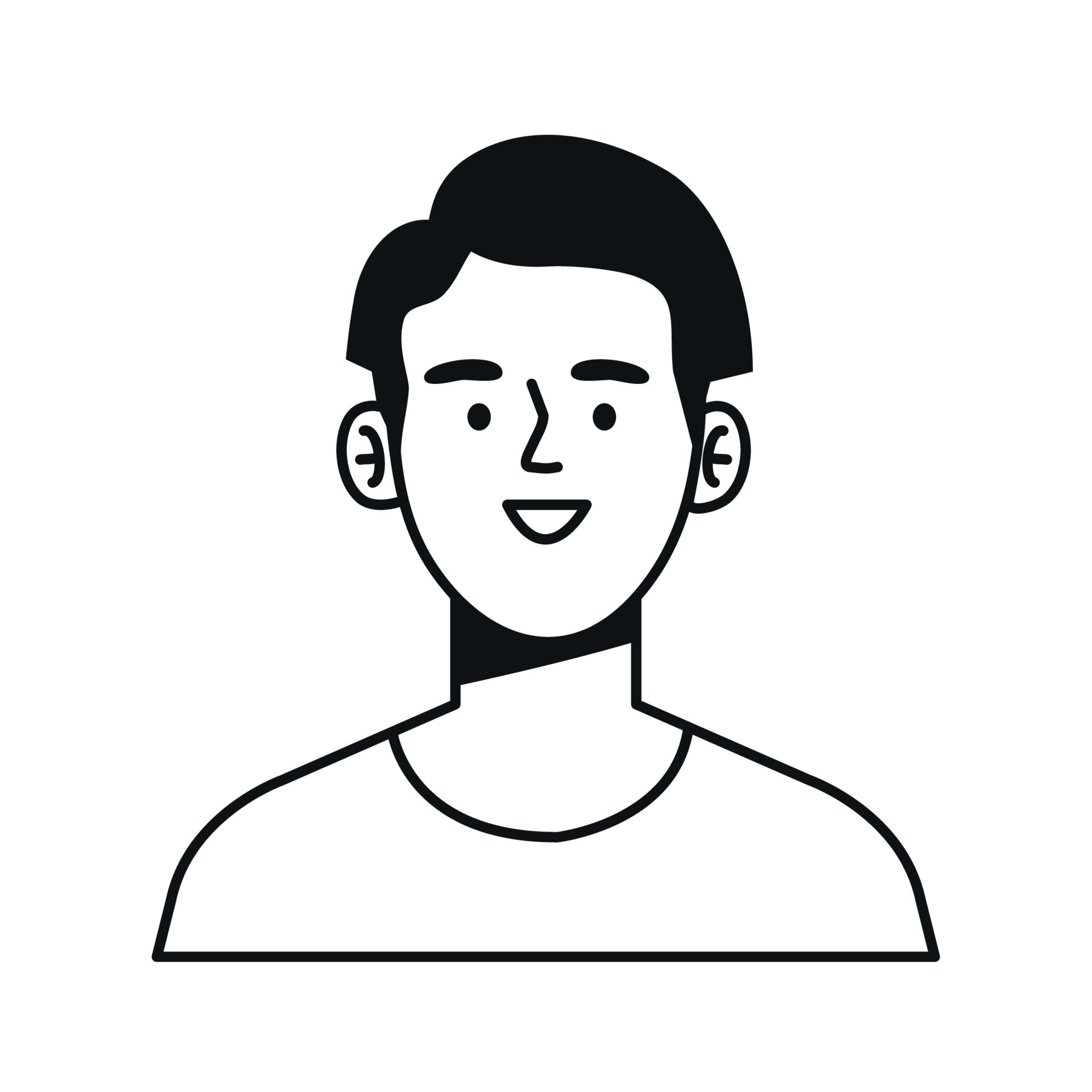 man smiling character 11250120 Vector Art at Vecteezy