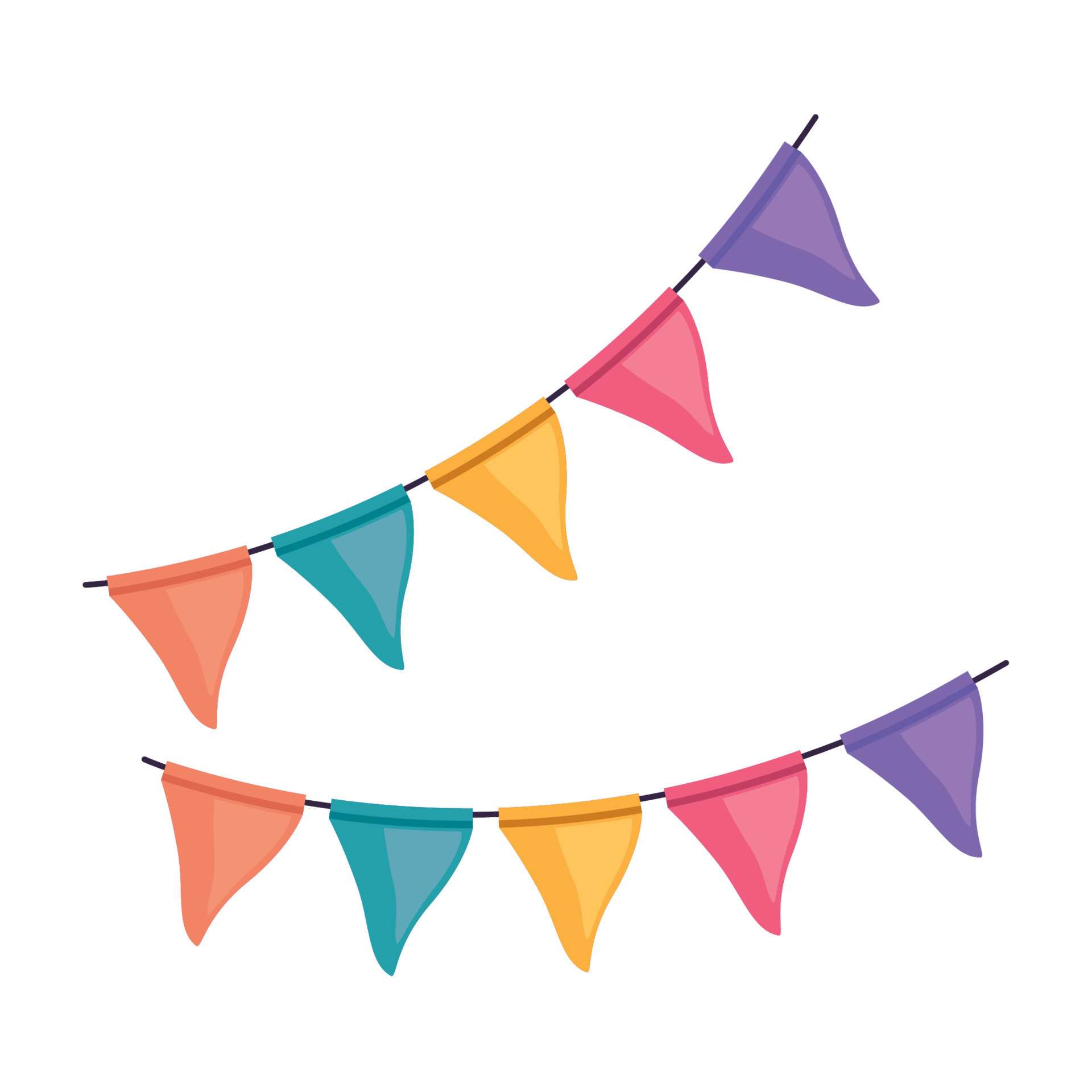 happy birthday garlands hanging 11251313 Vector Art at Vecteezy