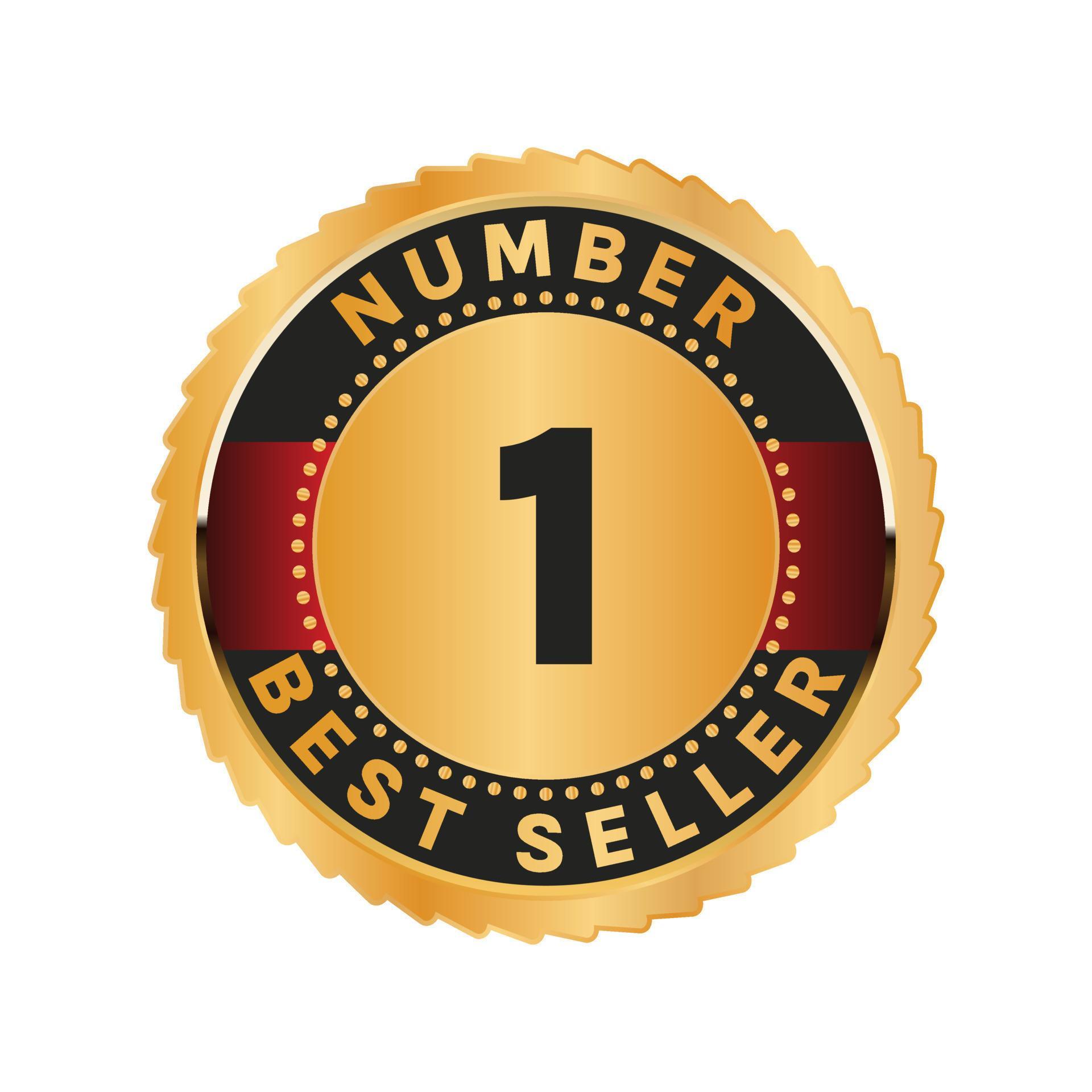 insignia de la etiqueta del mejor vendedor número 1 11252031 Vector en Vecteezy