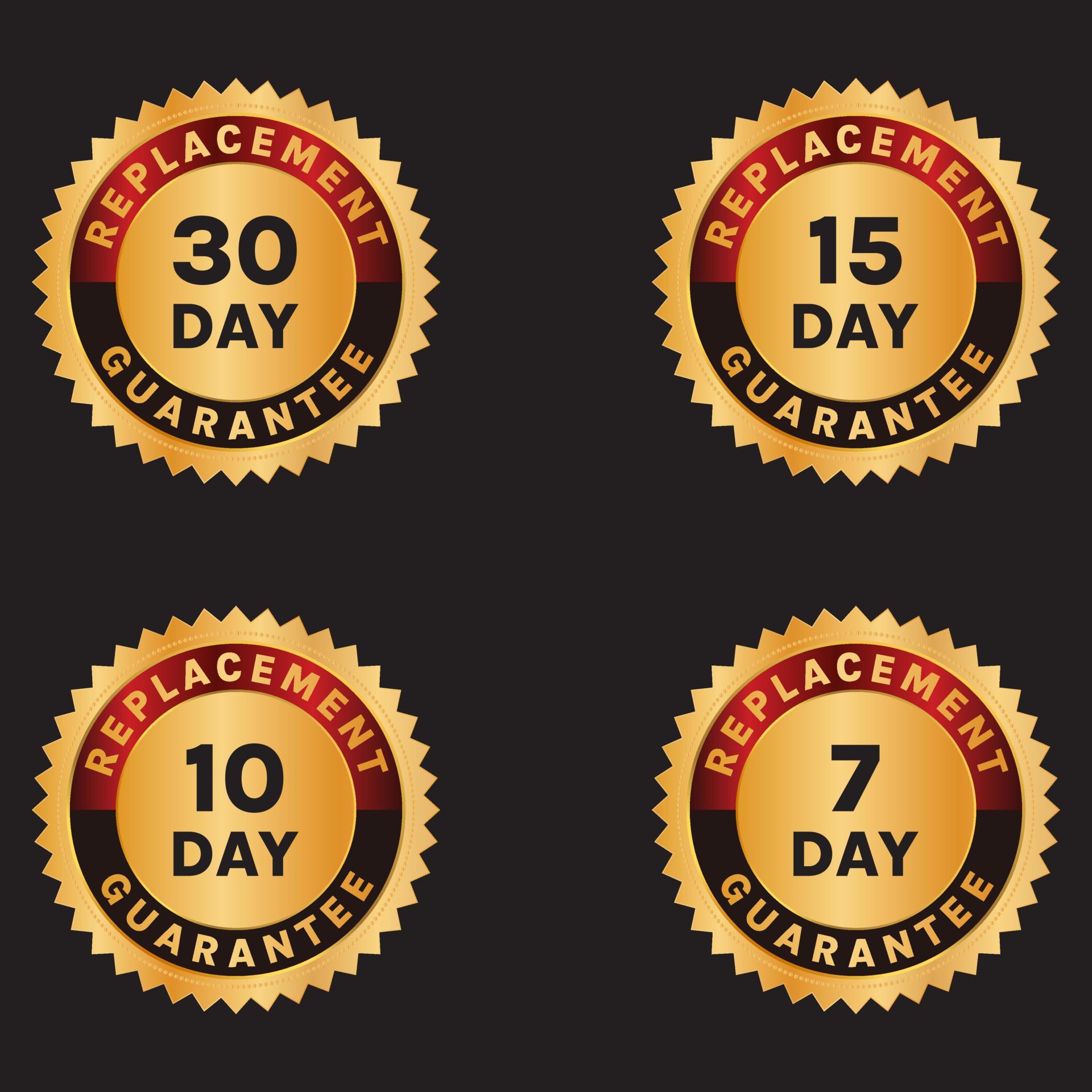 golden replacement guarantee label set 11252074 Vector Art at Vecteezy golden replacement guarantee label set 11252074 Vector Art at Vecteezy