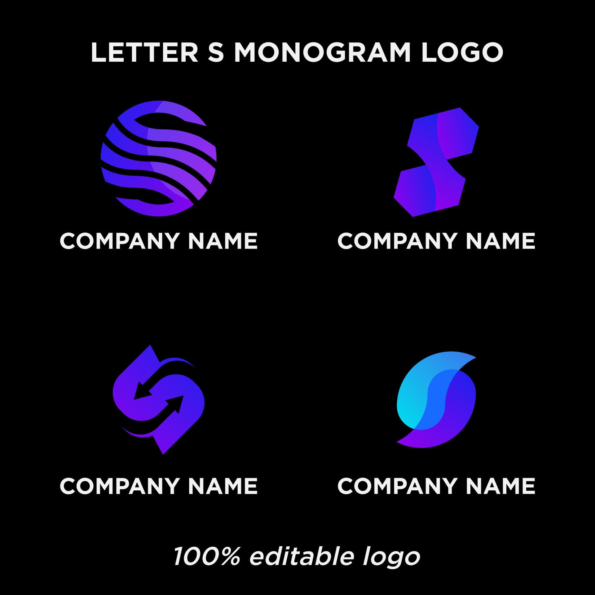 letter s monogram logo bundle 11258719 Vector Art at Vecteezy