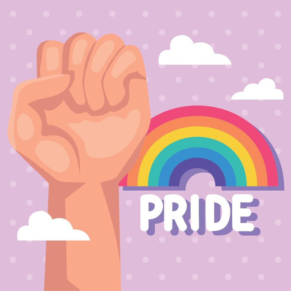 pride lettering with rainbow card 11263648 Vector Art at Vecteezy