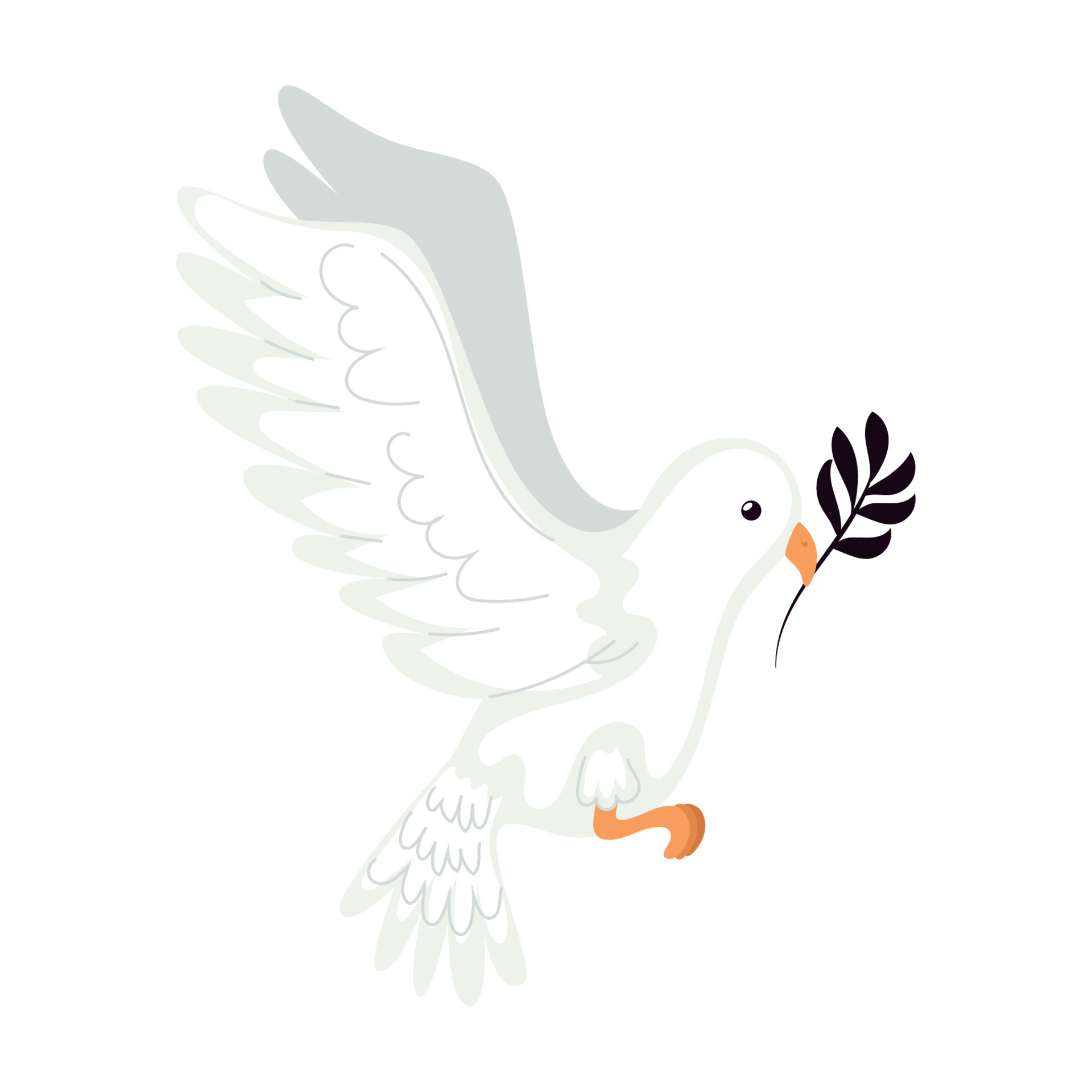 Dove With Olive Branch 11264390 Vector Art At Vecteezy