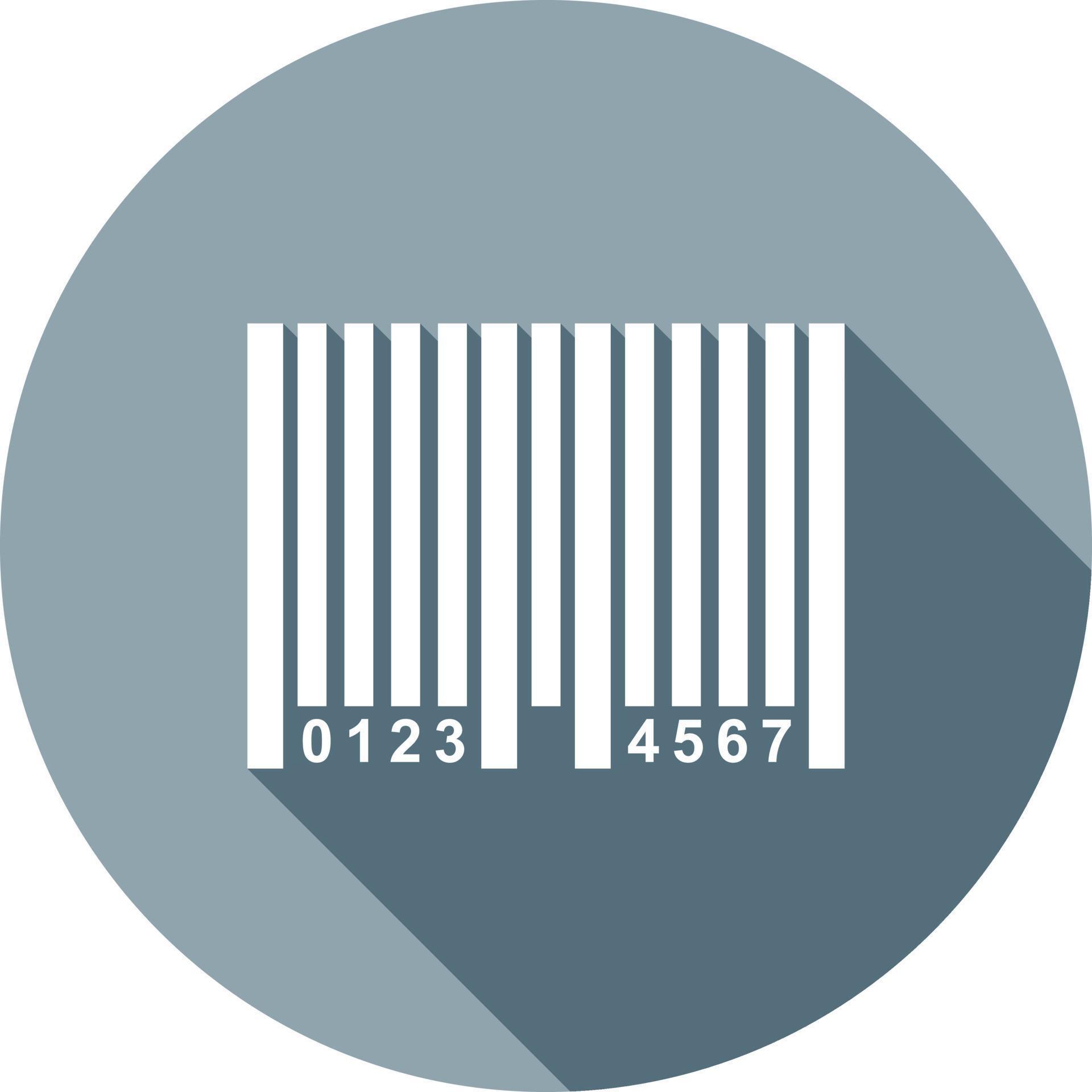 Bar Code Flat Long Shadow Icon 11264855 Vector Art at Vecteezy