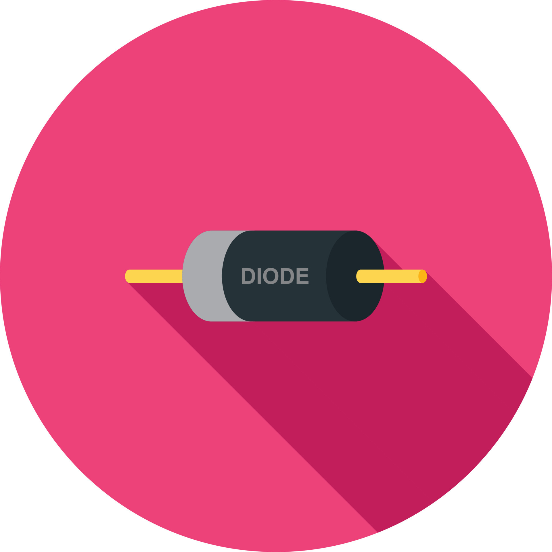Diode Flat Long Shadow Icon 11269034 Vector Art at Vecteezy