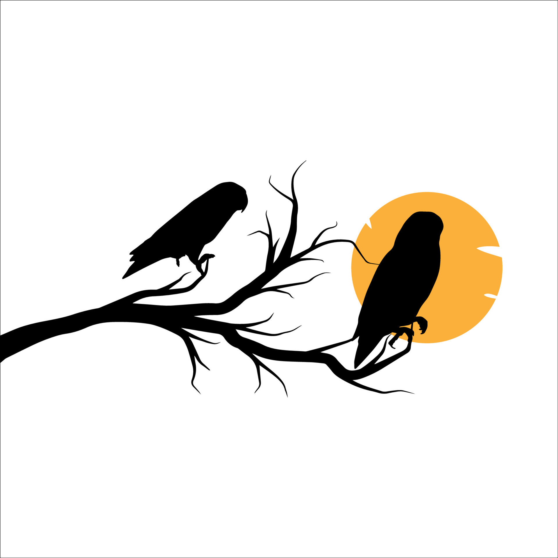 Bird Silhouette On Branch