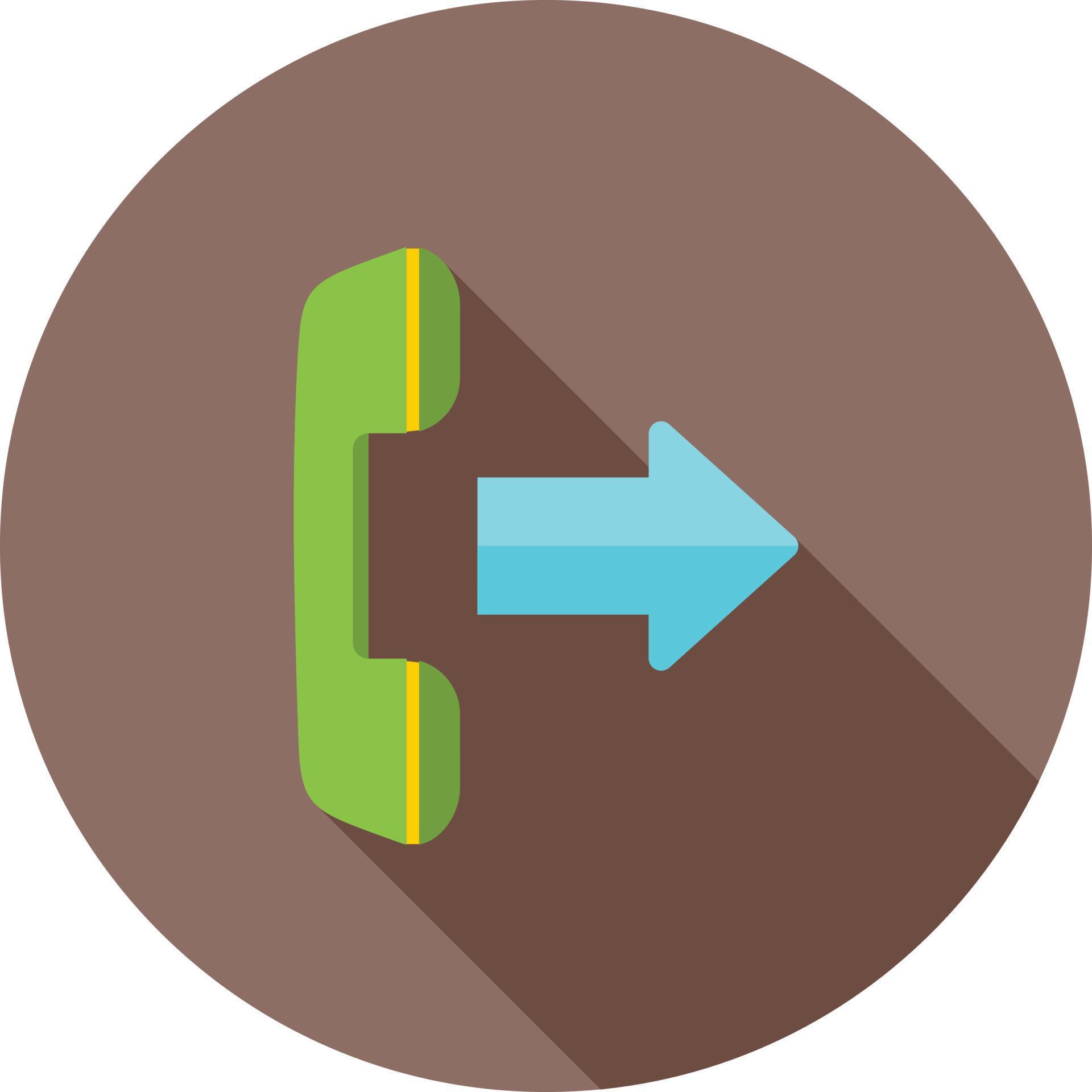 Outgoing Call Flat Long Shadow Icon 11270340 Vector Art at Vecteezy