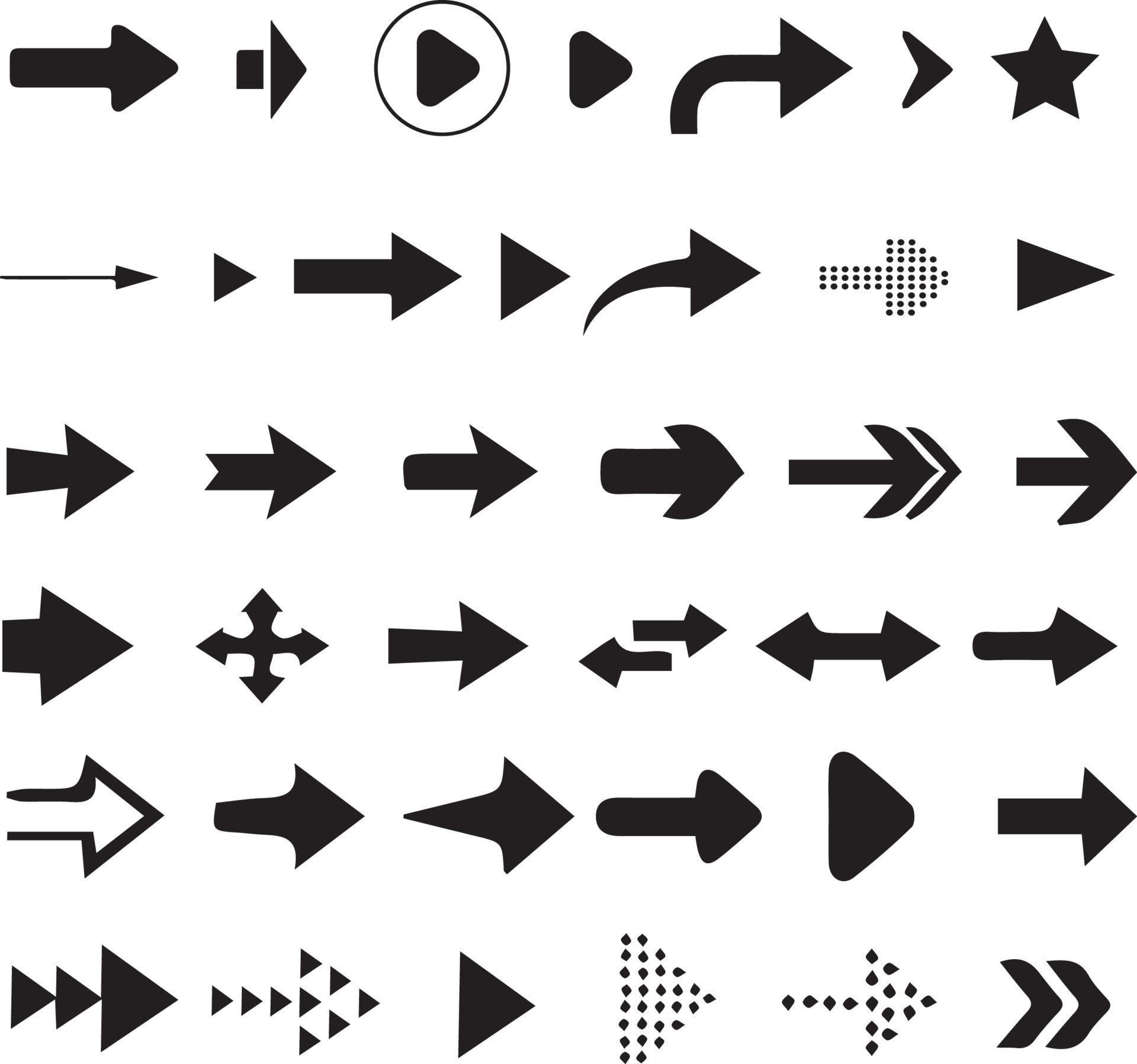 Arrows big black set icons. Arrow icon. Arrow vector collection. Arrow ... Arrows big black set icons. Arrow icon. Arrow vector collection. Arrow ...