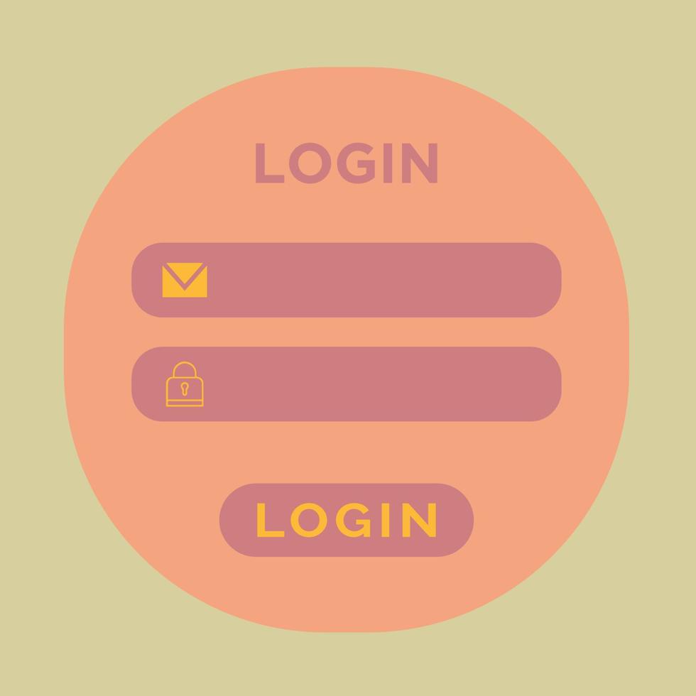 login form page. Vector template for your design. Website ui concept ... login form page. Vector template for your design. Website ui concept ...