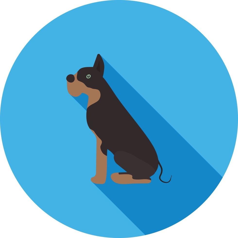 Dog Flat Long Shadow Icon 11281167 Vector Art at Vecteezy