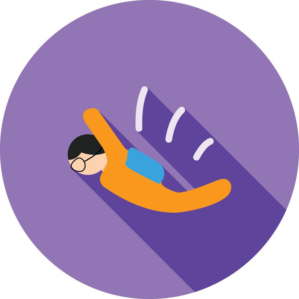 Sky Diver Flat Long Shadow Icon 11281231 Vector Art at Vecteezy