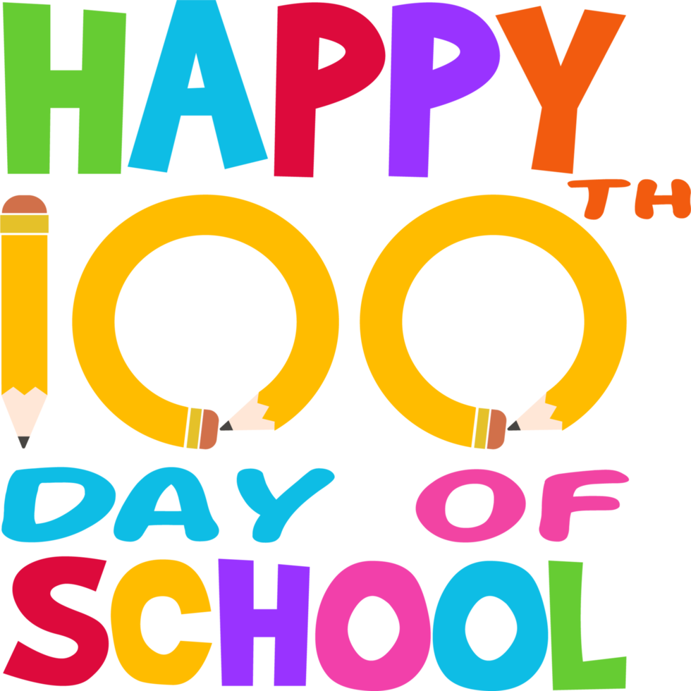 Happy 100th Day Of School 11285920 Png