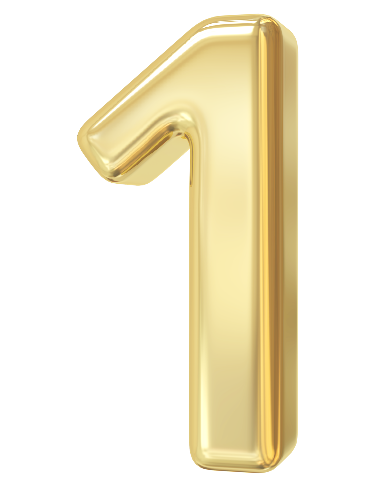 3d gold number 1 11287726 PNG