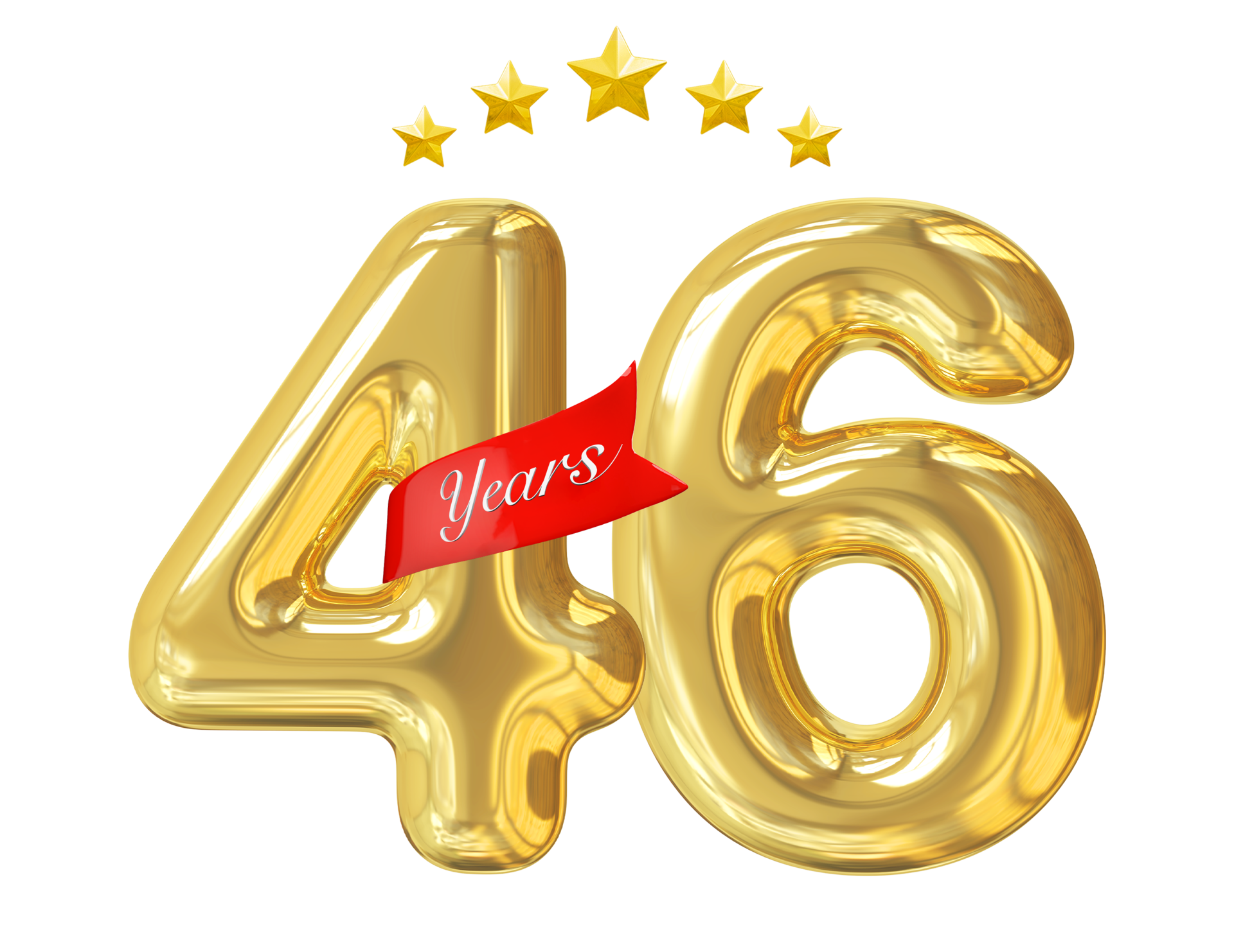 46 Years Anniversary Golden 11287802 Png