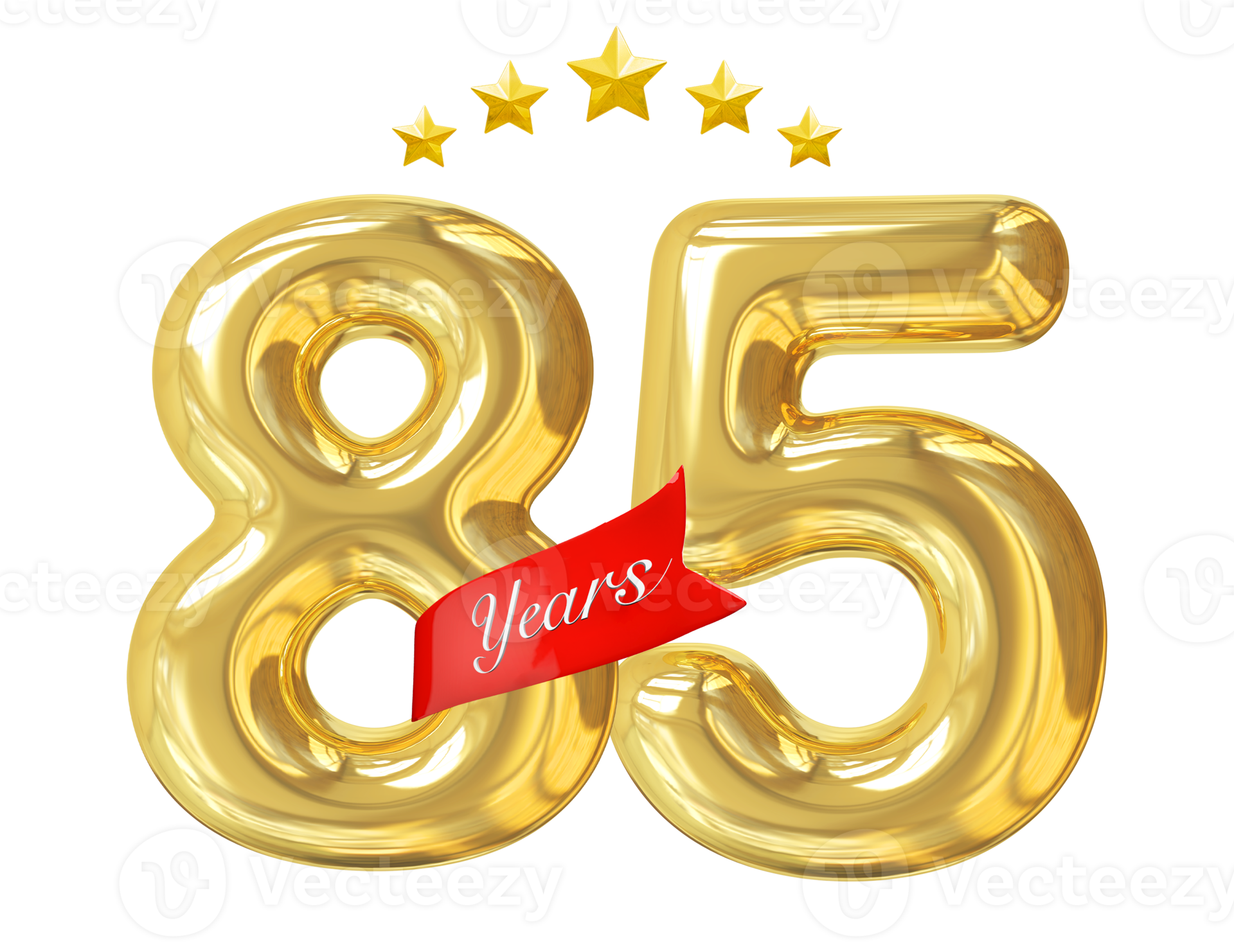 85 years anniversary golden 11287852 PNG