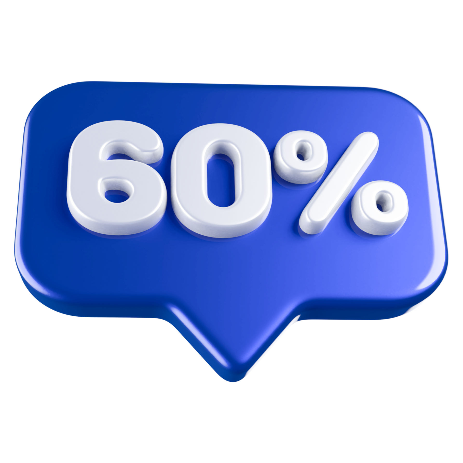 Icon Number 60 Percent 3d 11287867 PNG