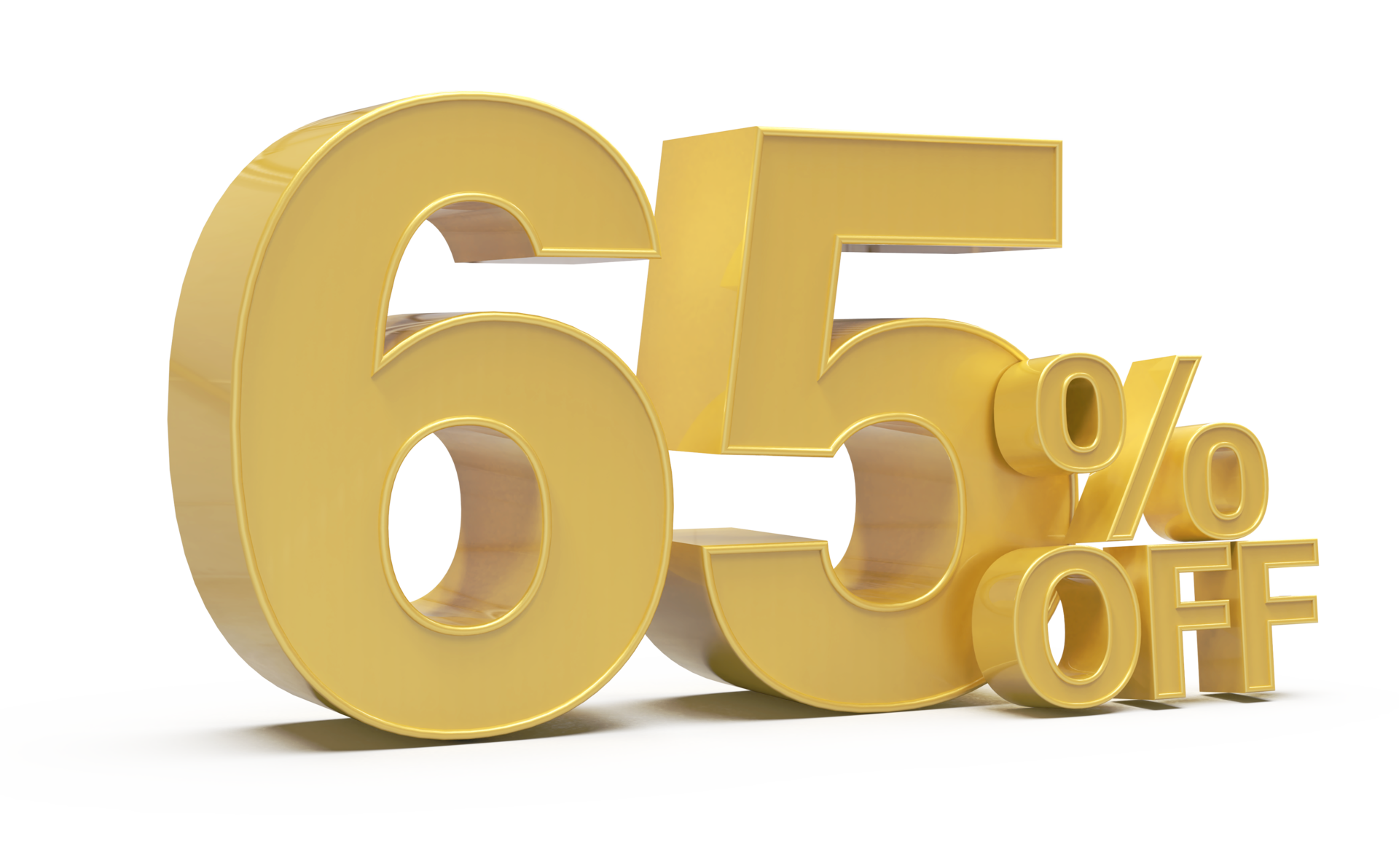 Free Sale Number 65 Percent Off Golden 11287873 PNG With Transparent
