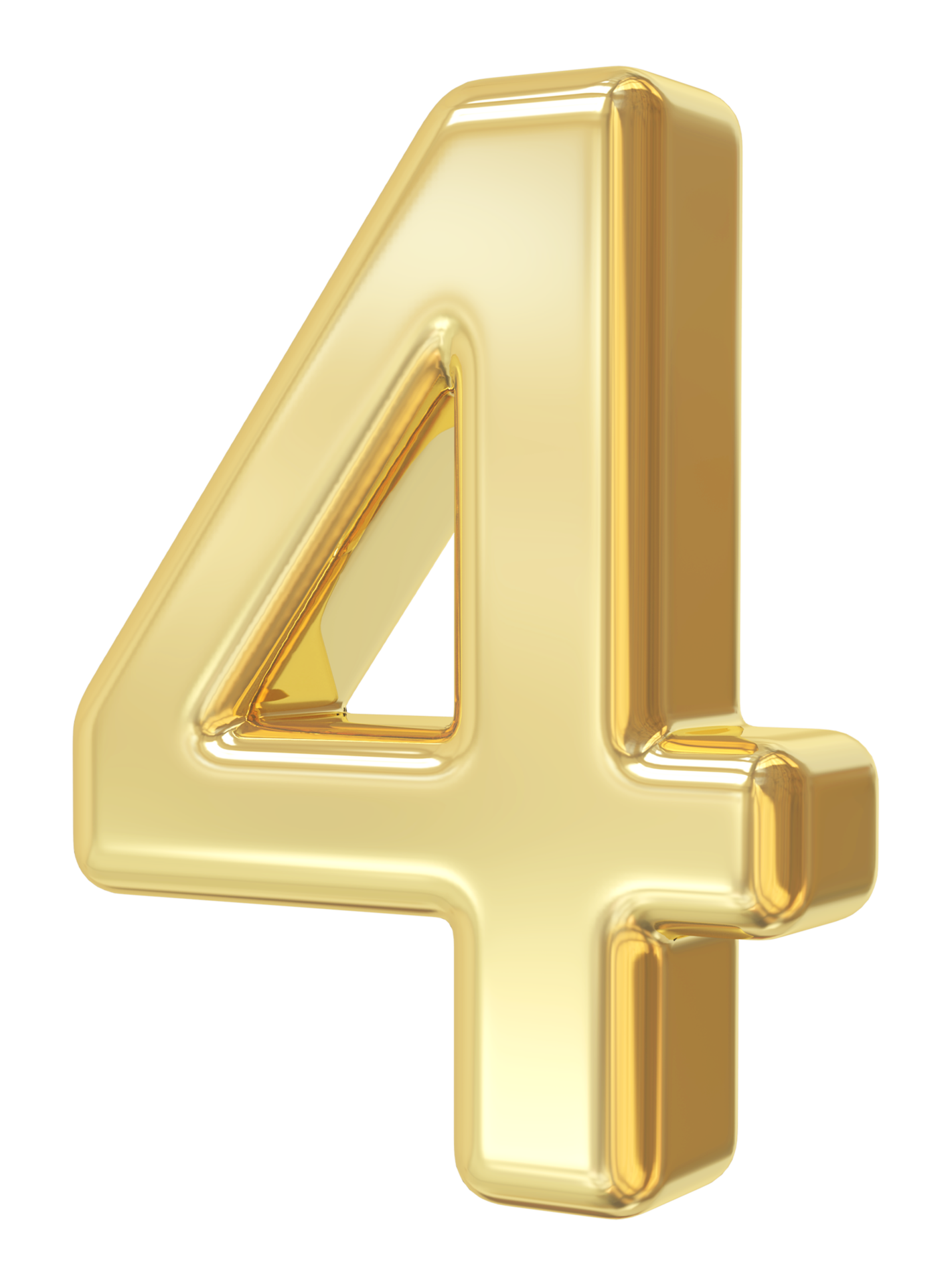 3d Oro N mero 4 11287964 PNG