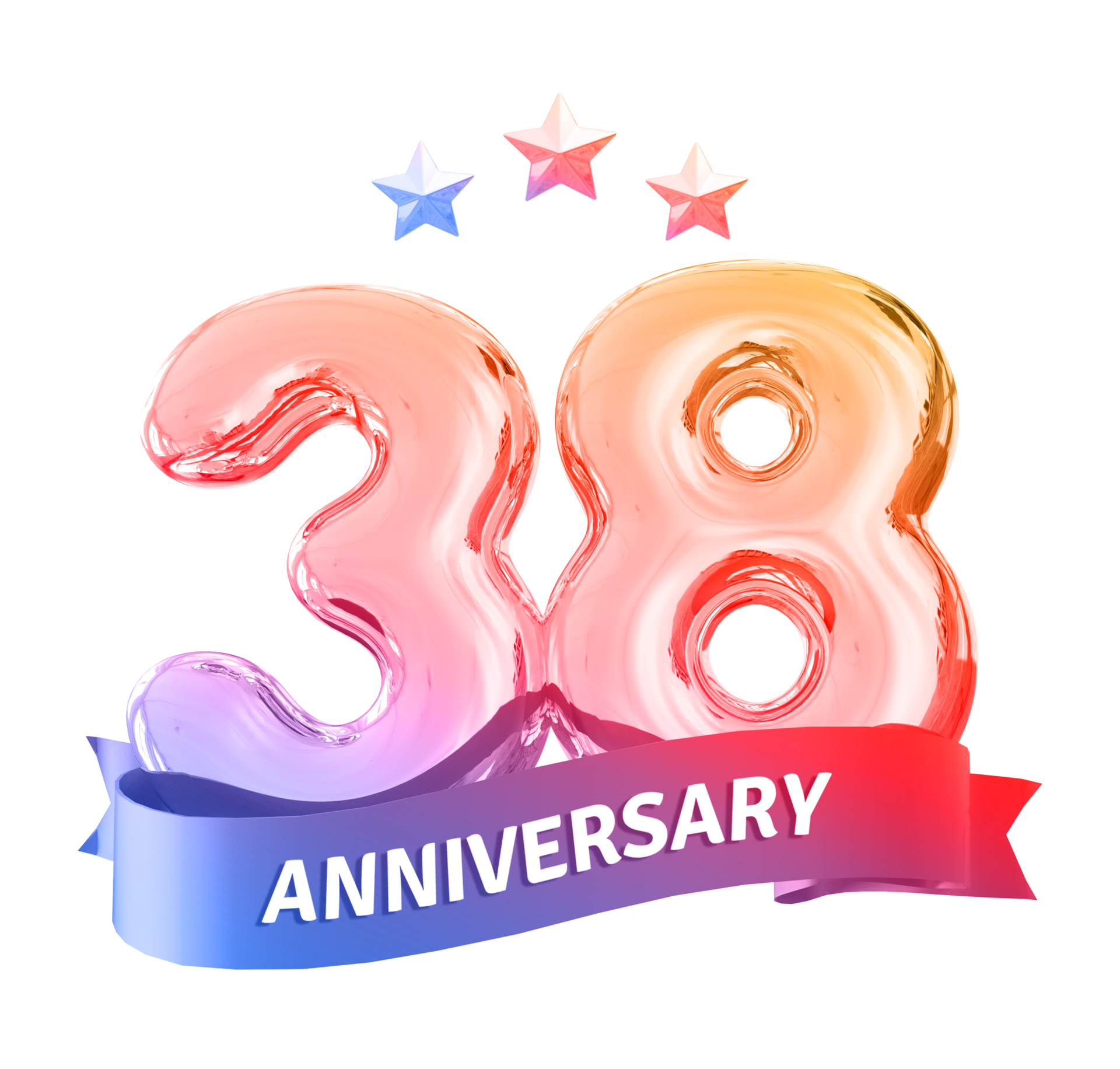 38 Years Anniversary Number 11287997 Png