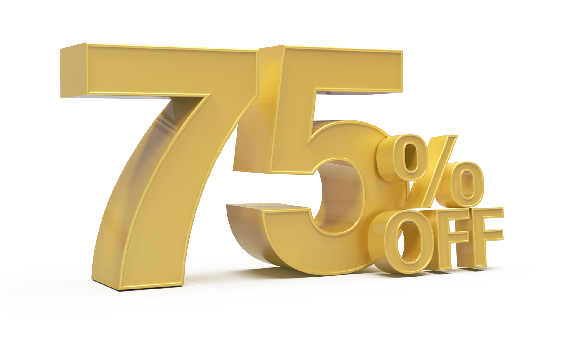 Sale Number 75 Percent Off Golden 11288276 PNG