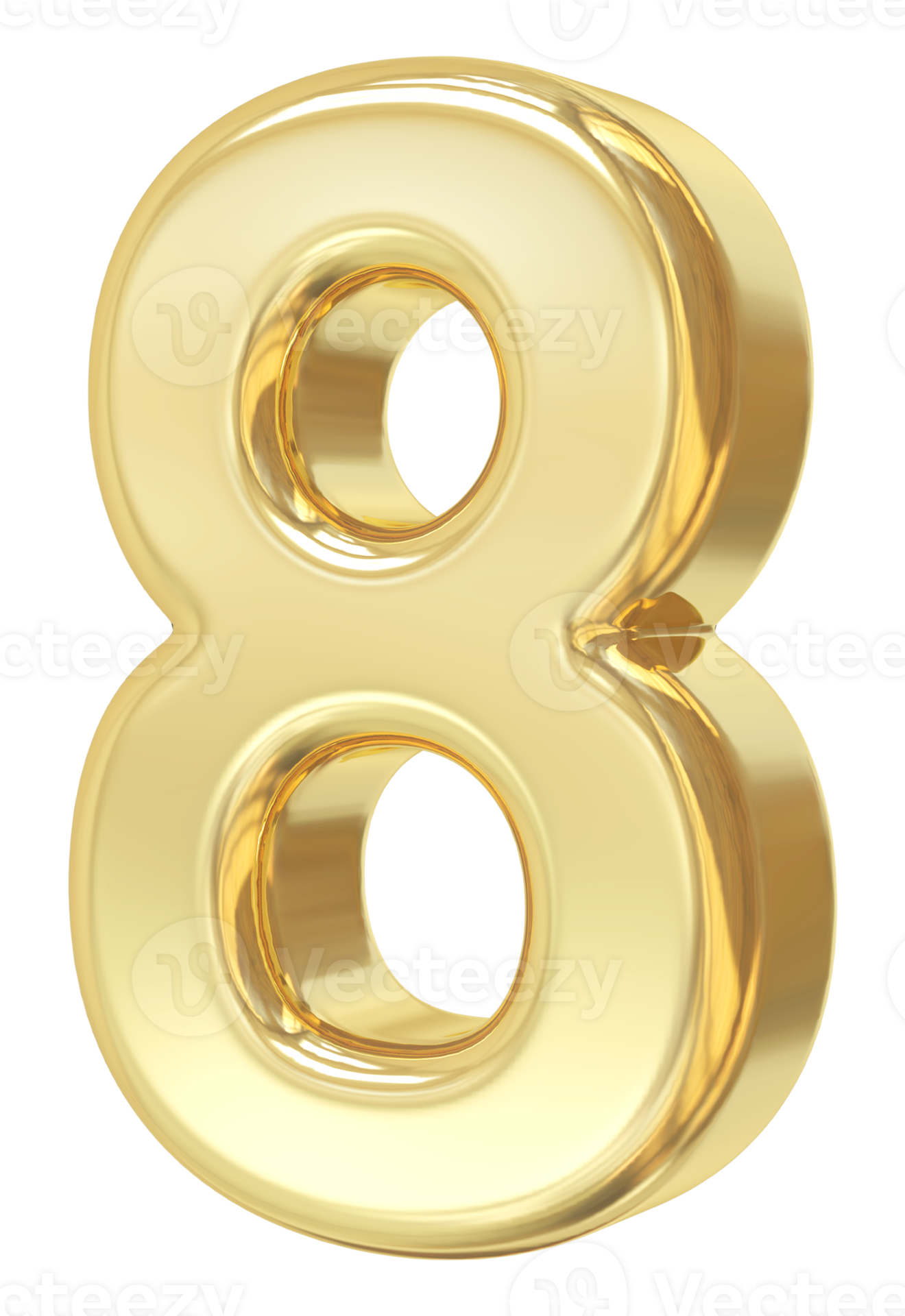 3d gold number 8 11288376 PNG