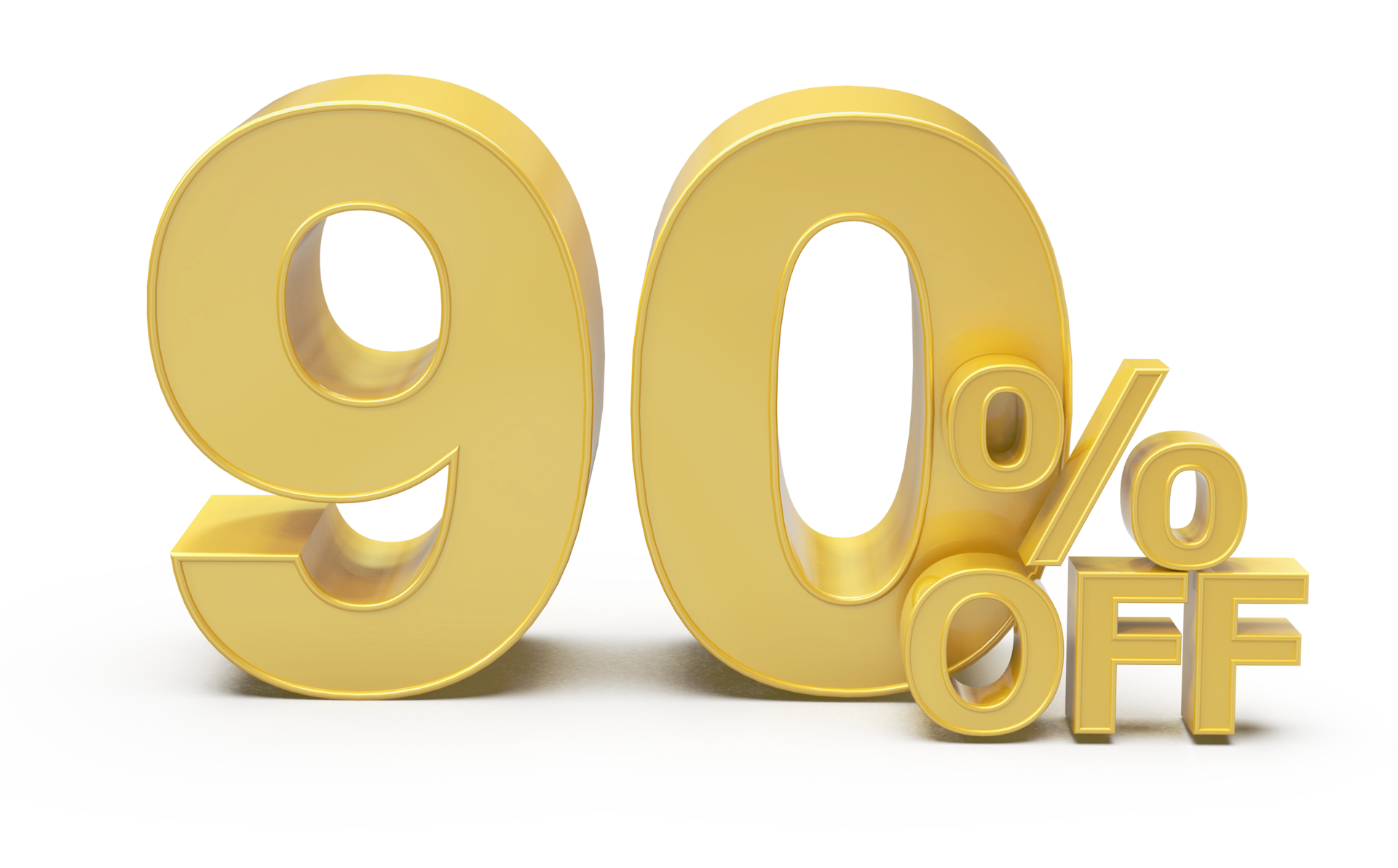 Number 90 Percent Golden Luxury 11288423 PNG
