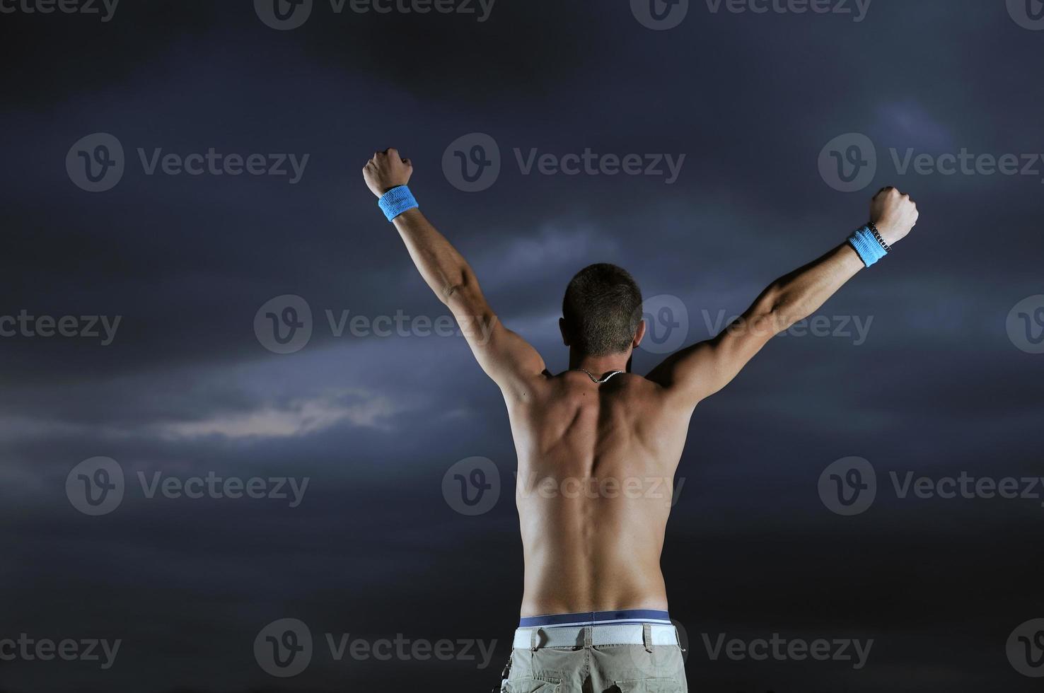 Man with his arms wide open 11296084 Stock Photo at Vecteezy