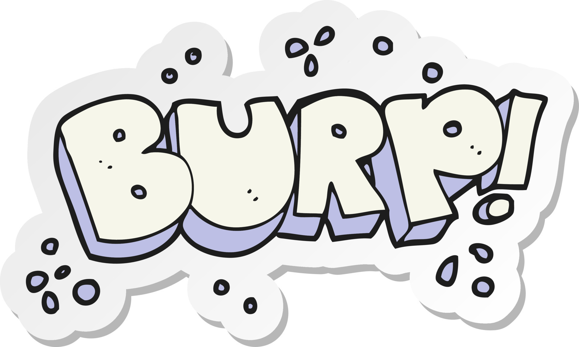 Sticker Of A Cartoon Burp Text 11296617 Vector Art At Vecteezy